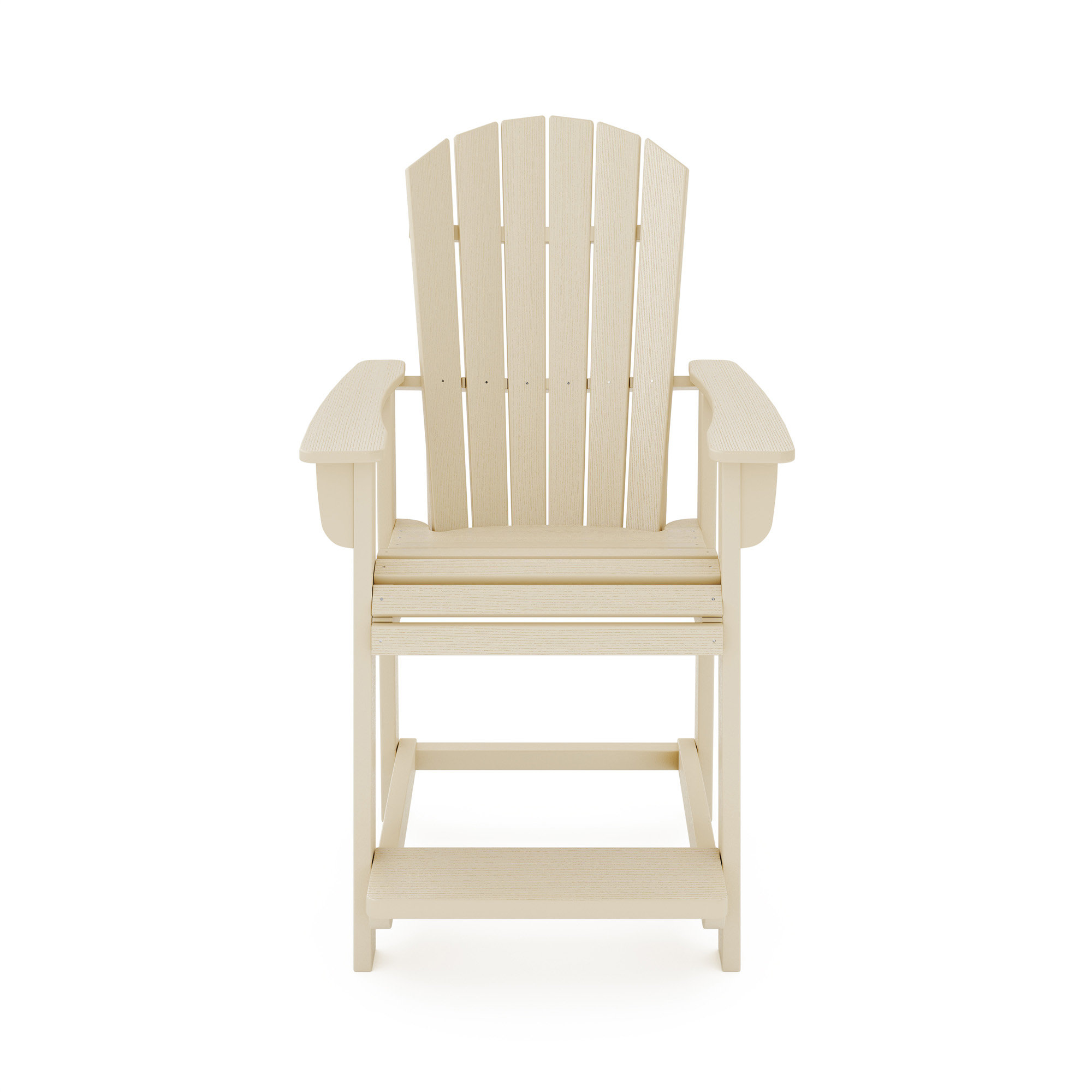 Rosecliff Heights Black Adirondack Style Counter Chair – Stylish HDPE ...