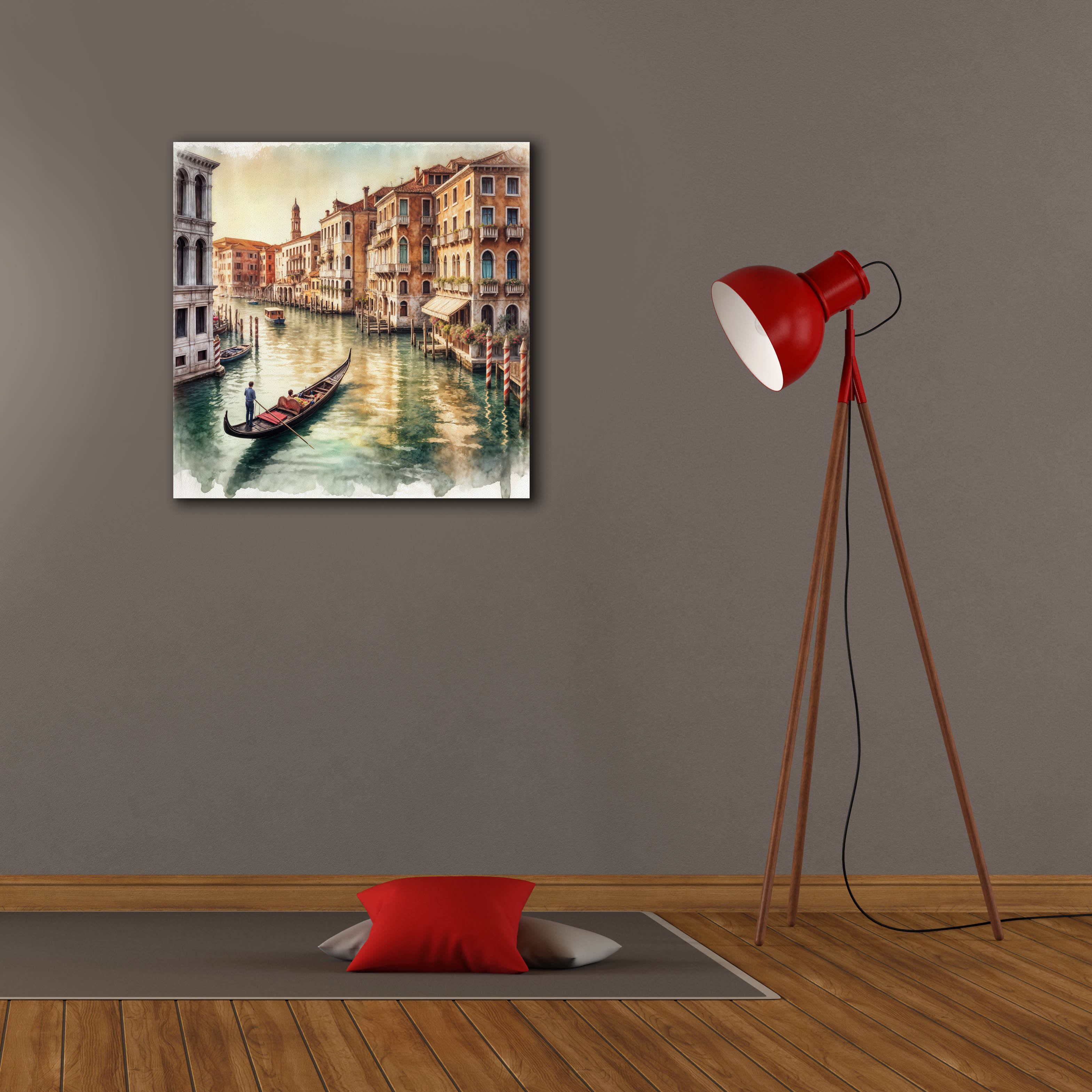 Breakwater Bay Alliannah 'Venice Italy Watercolor Square' by Rey Klimt ...