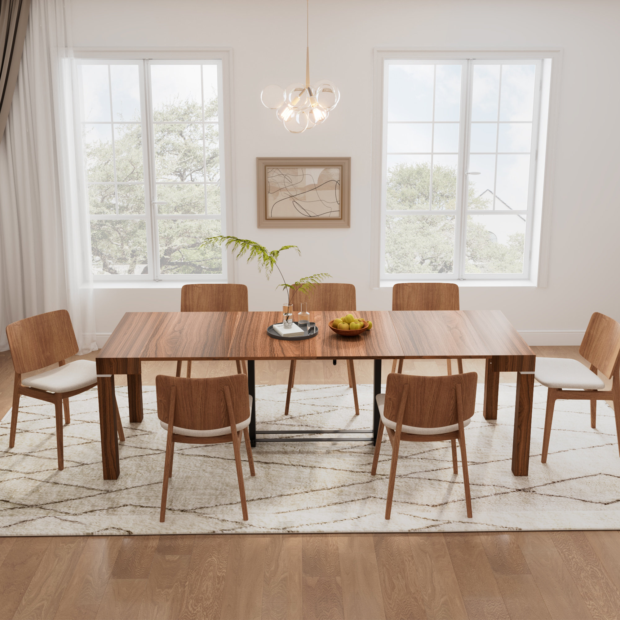 Latitude Run® 39"-98"extendable Dining Table With Four Movable Boards ...