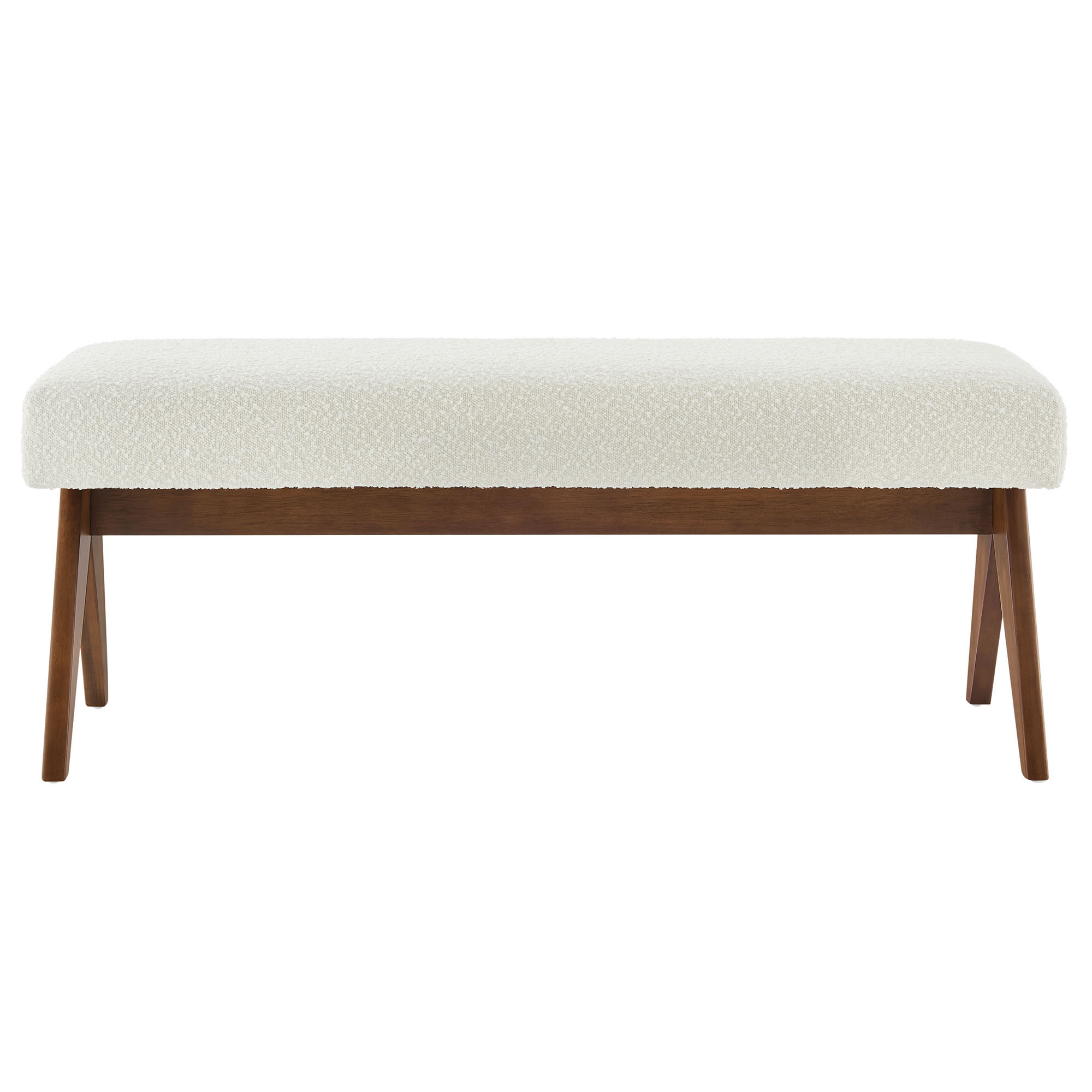 Modway Lyra Boucle Upholstered Bench In Boucle | Wayfair
