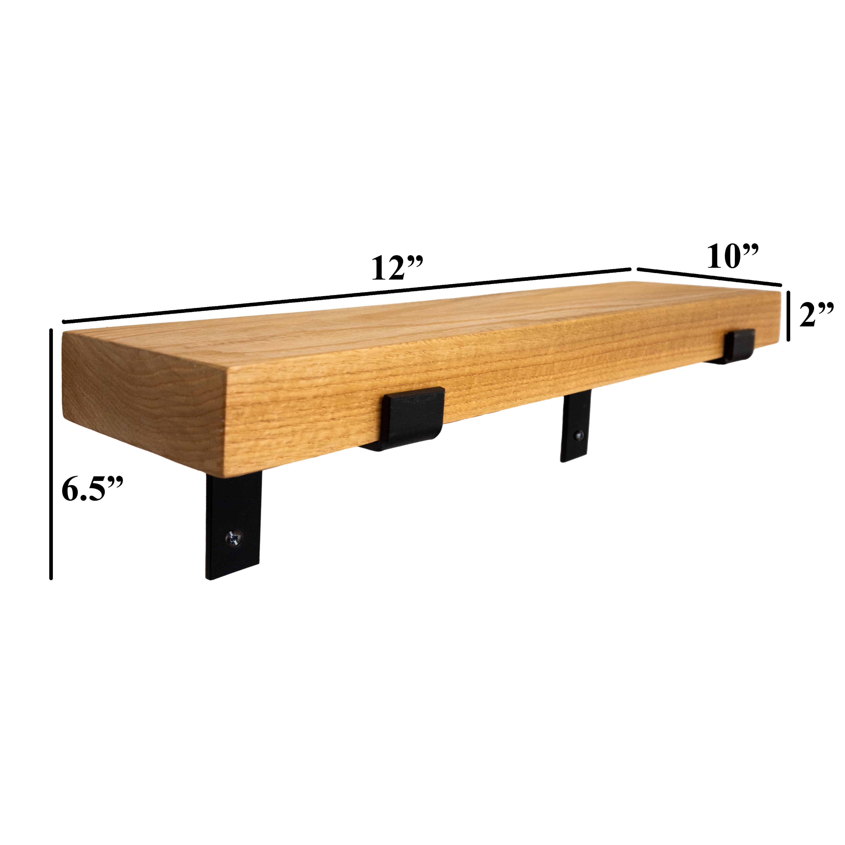 Rayne Mirrors 2 Piece Oak Bracket Shelf | Wayfair