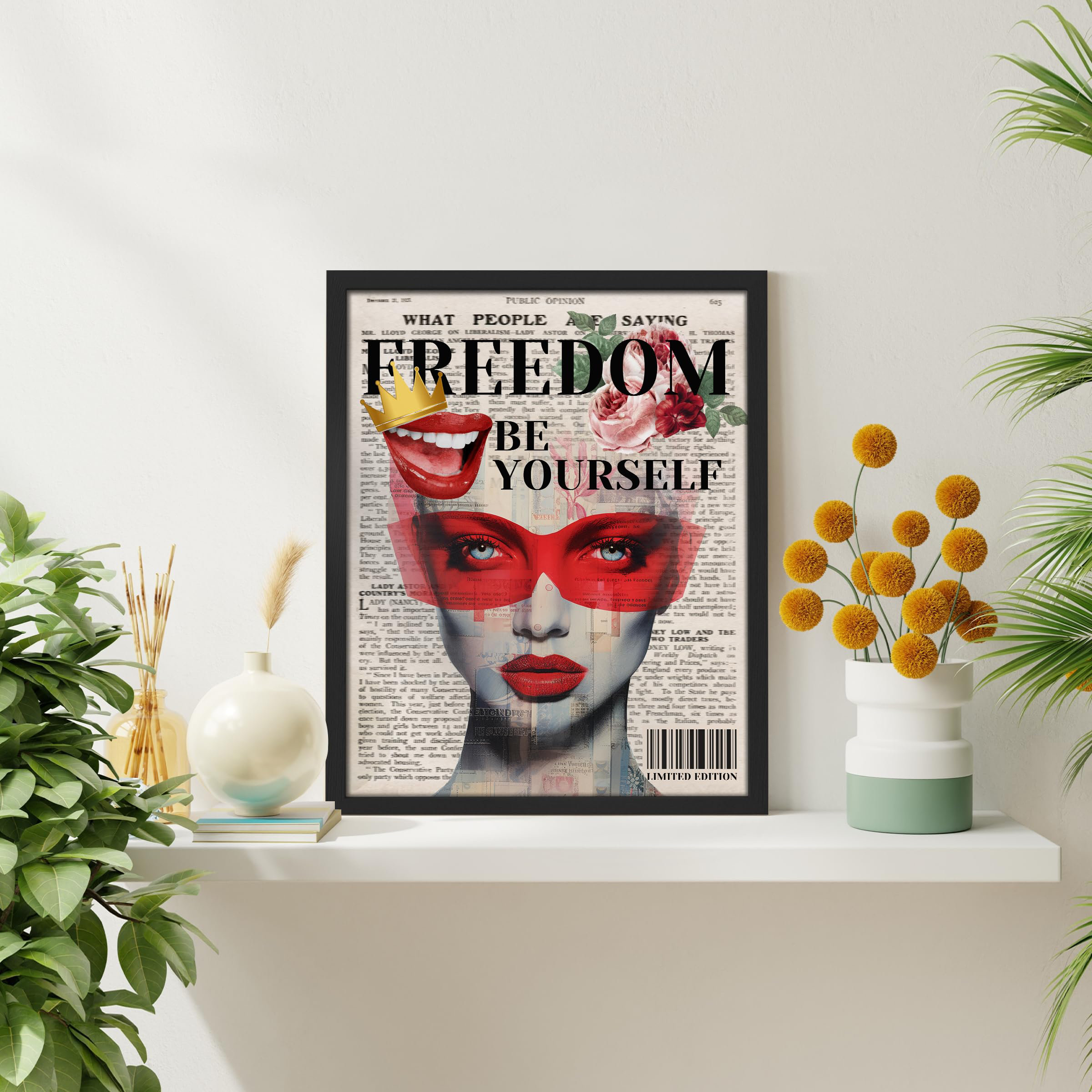 SIGNLEADER Freedom Be Yourself Girl's Bedroom - Single Picture Frame ...