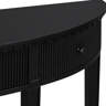 Latitude Run® Console Table With Four Pine Legs And Black Vertical ...
