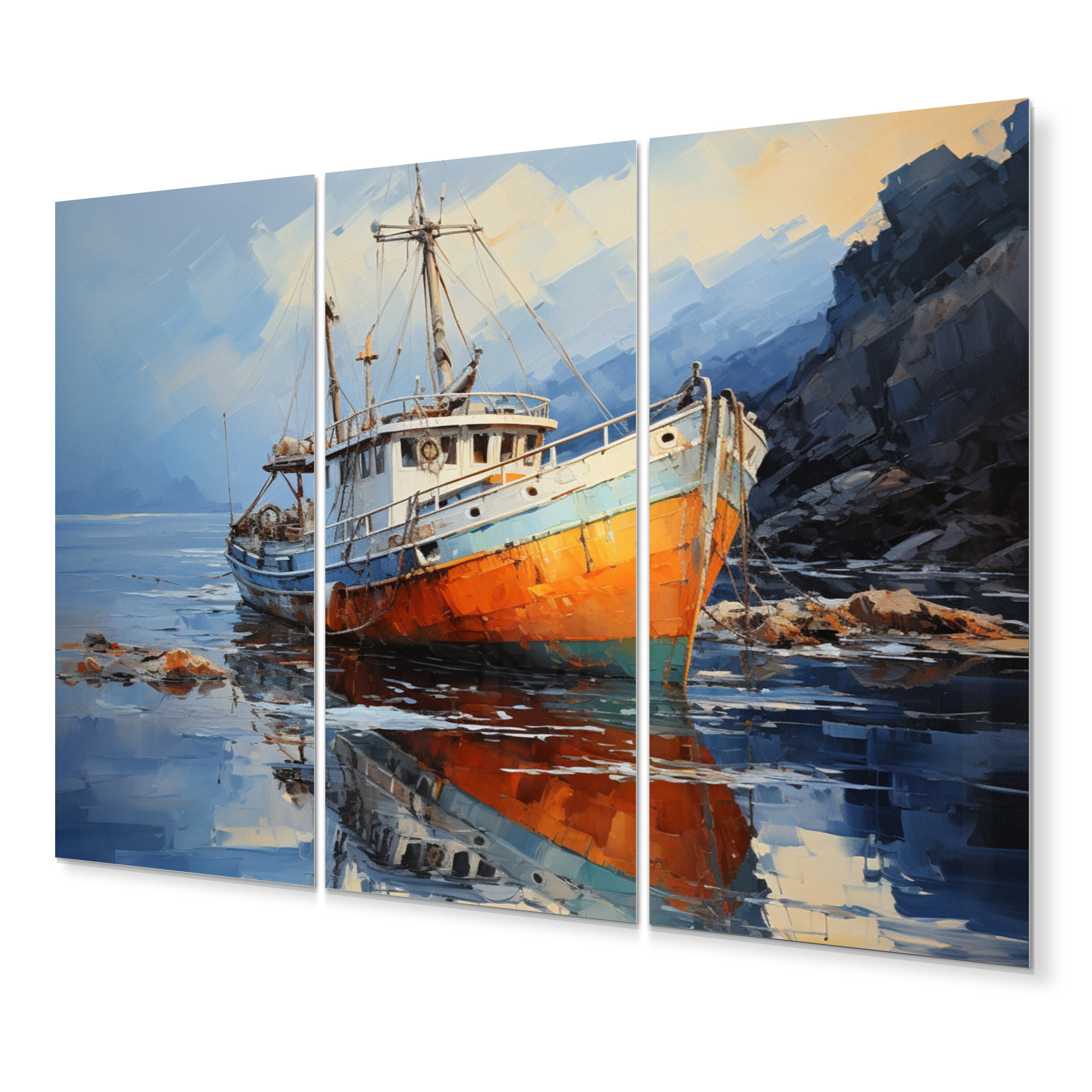 Breakwater Bay Fishing Boat Dreamy Regatta I - Transportation Metal ...