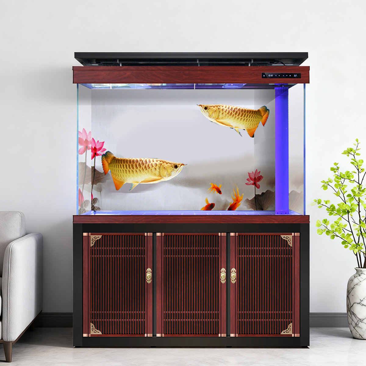 Tucker Murphy Pet™ Neo-Chinese Style Grid Large Screen Aquarium Tank ...