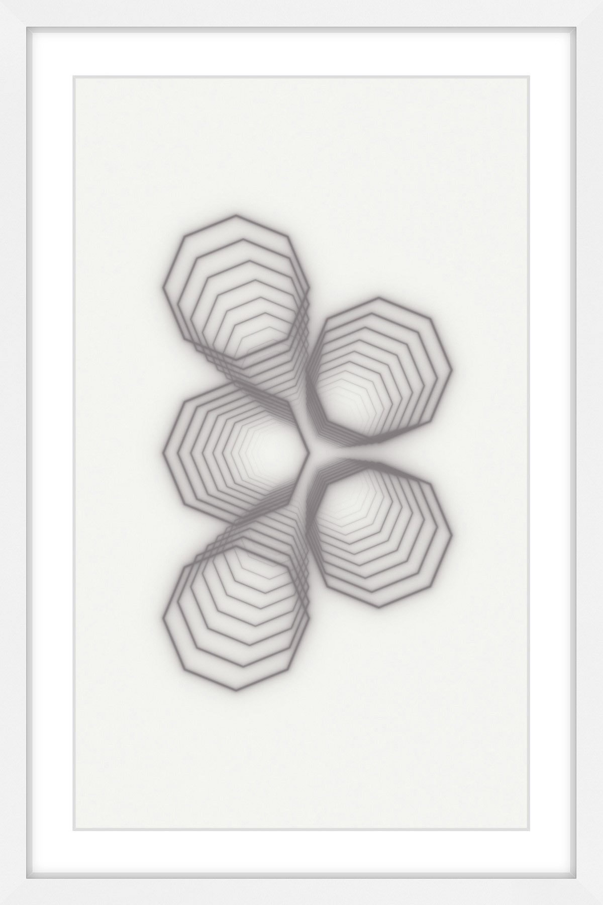 Marmont Hill 'Sprouting Hexagons' by Bryon White Framed Painting Print ...