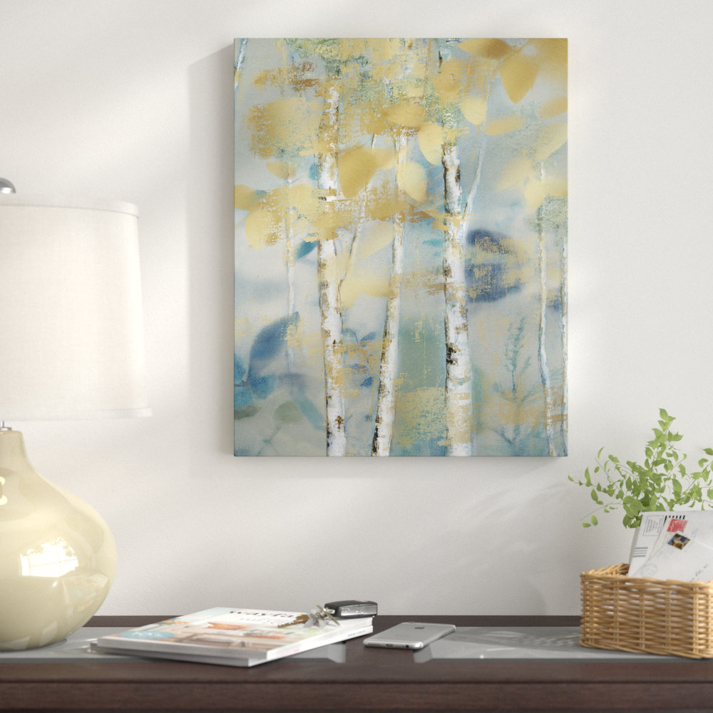 Winston Porter 'Gilded Forest Detail I' Oil Painting Print on Wrapped ...