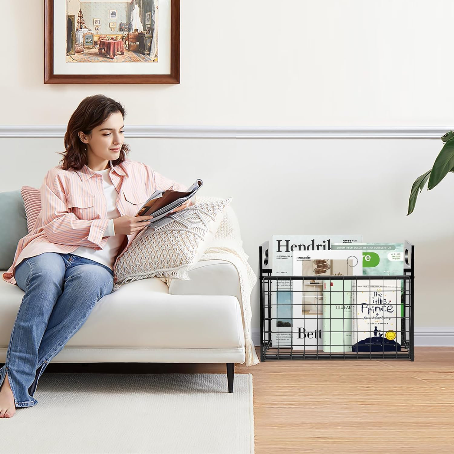 Rebrilliant Magazine Rack, Magazine Holder For Desktop And Home Office, Magazine Basket ...