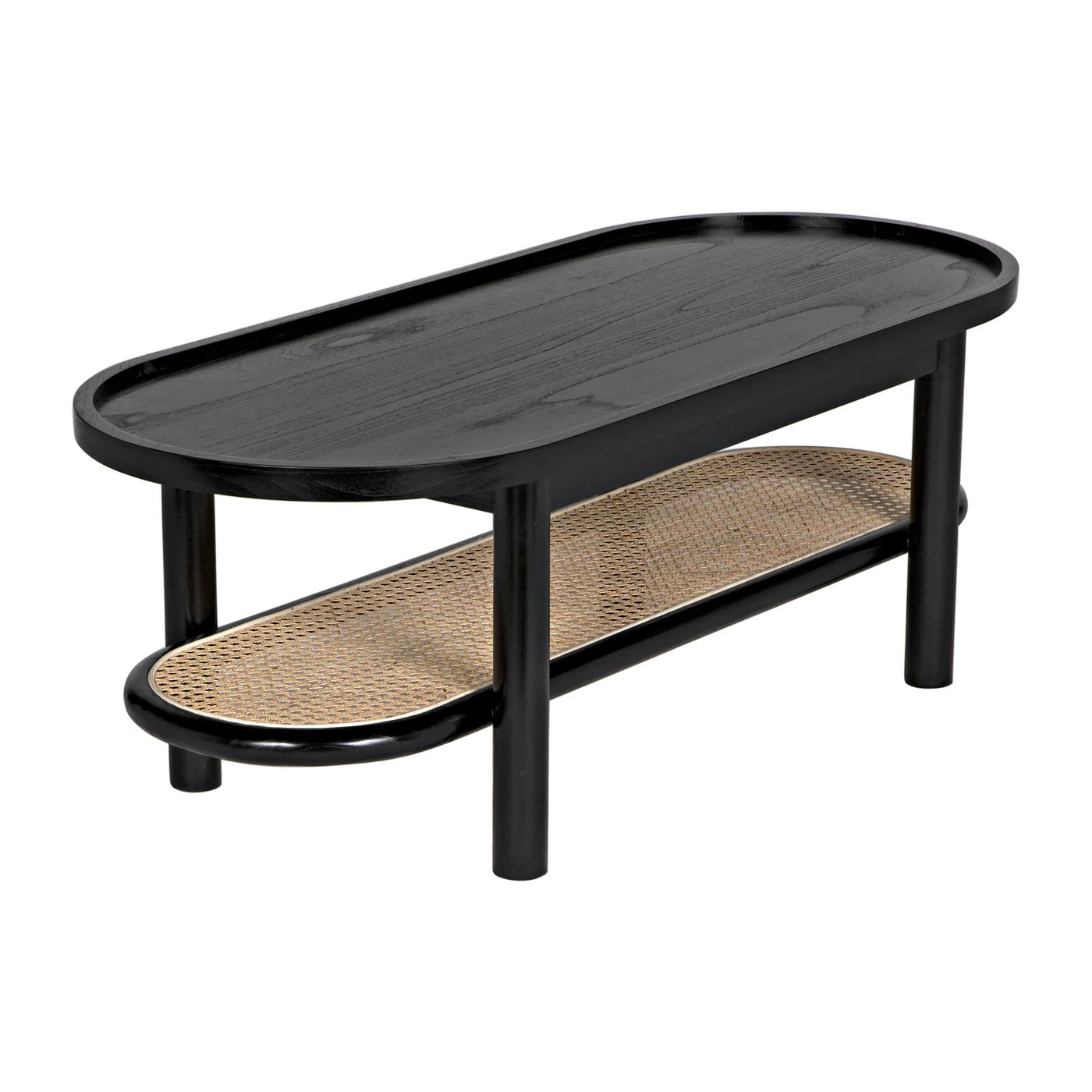 Noir Amore Solid Wood 4 Legs Coffee Table with Storage | Perigold