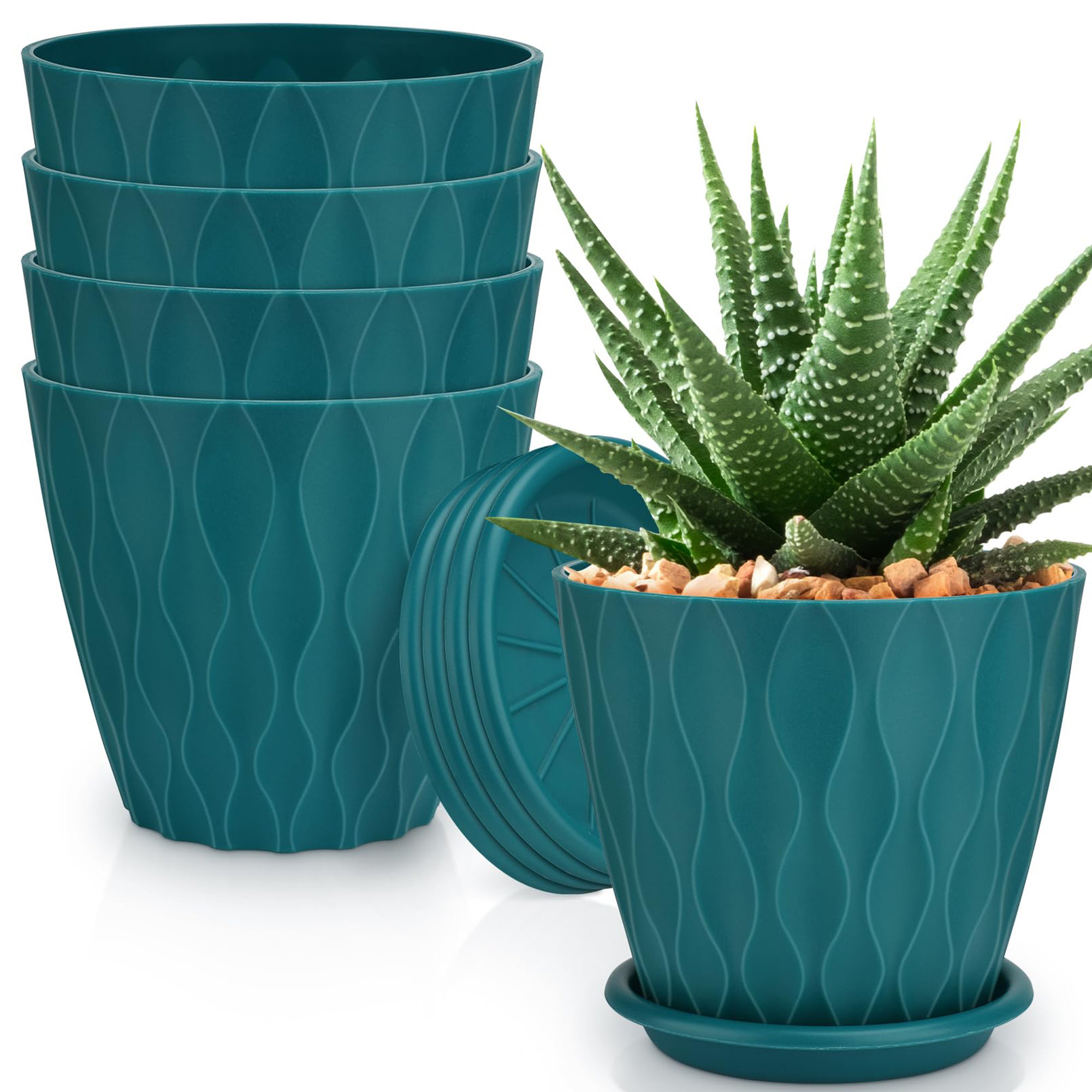 George Oliver 6 inch Plant Pots 5 Pack | Wayfair