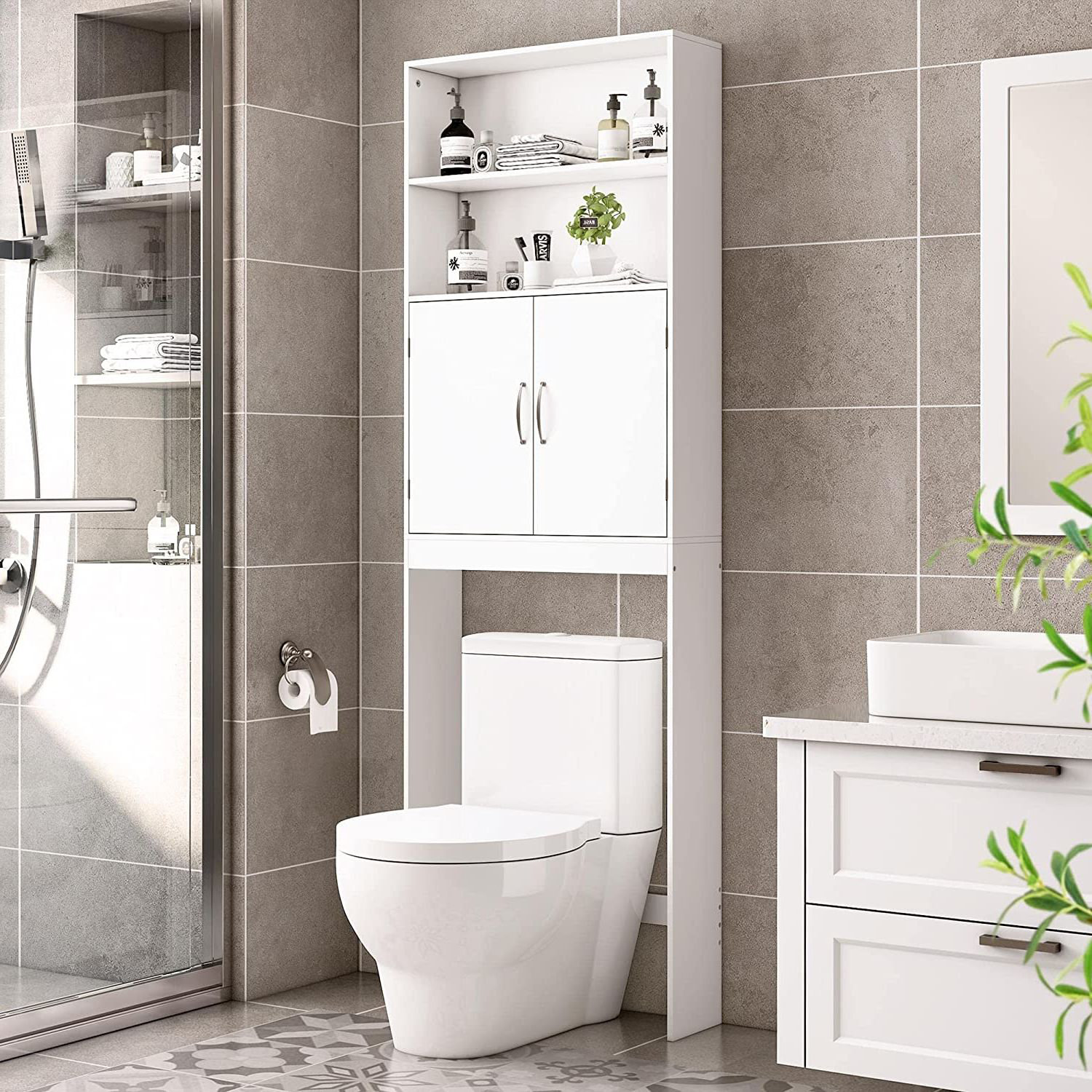 Ebern Designs Toilet Lockers, Tall Bathroom Lockers, Space Saving ...