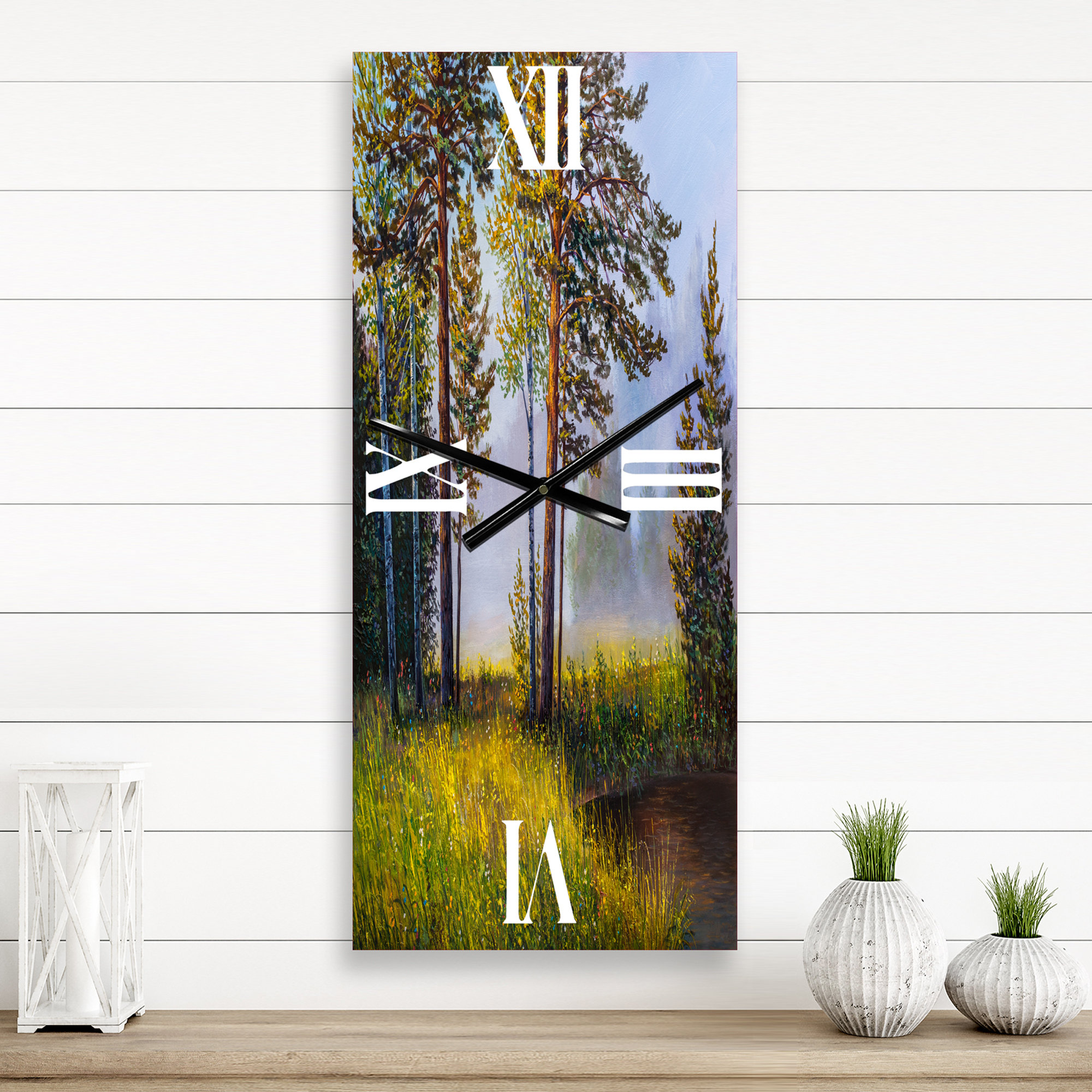 East Urban Home Subtle Evening Light Through the Trees III Wall Clock ...