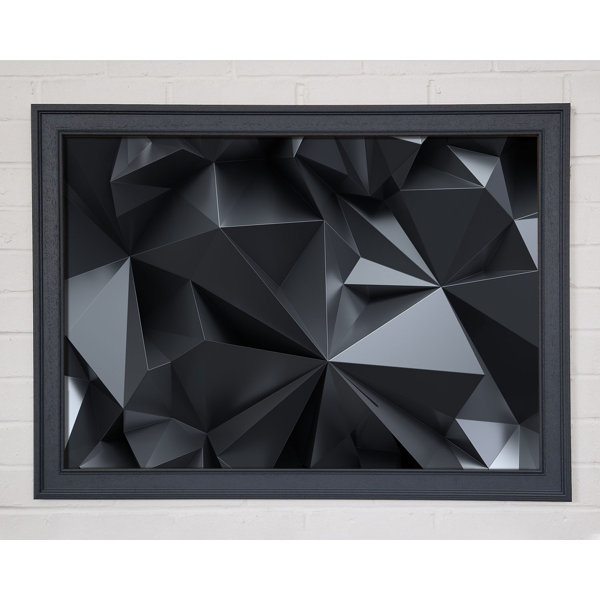 Ivy Bronx Grey Triangles Close up Isometric - Single Picture Frame Art ...