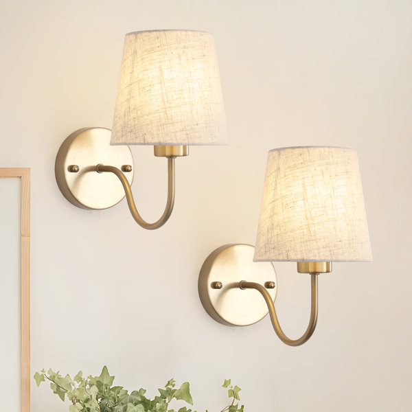 House of Hampton® Iknoor Dimmable Rustic Bath Sconce Wall Light with ...