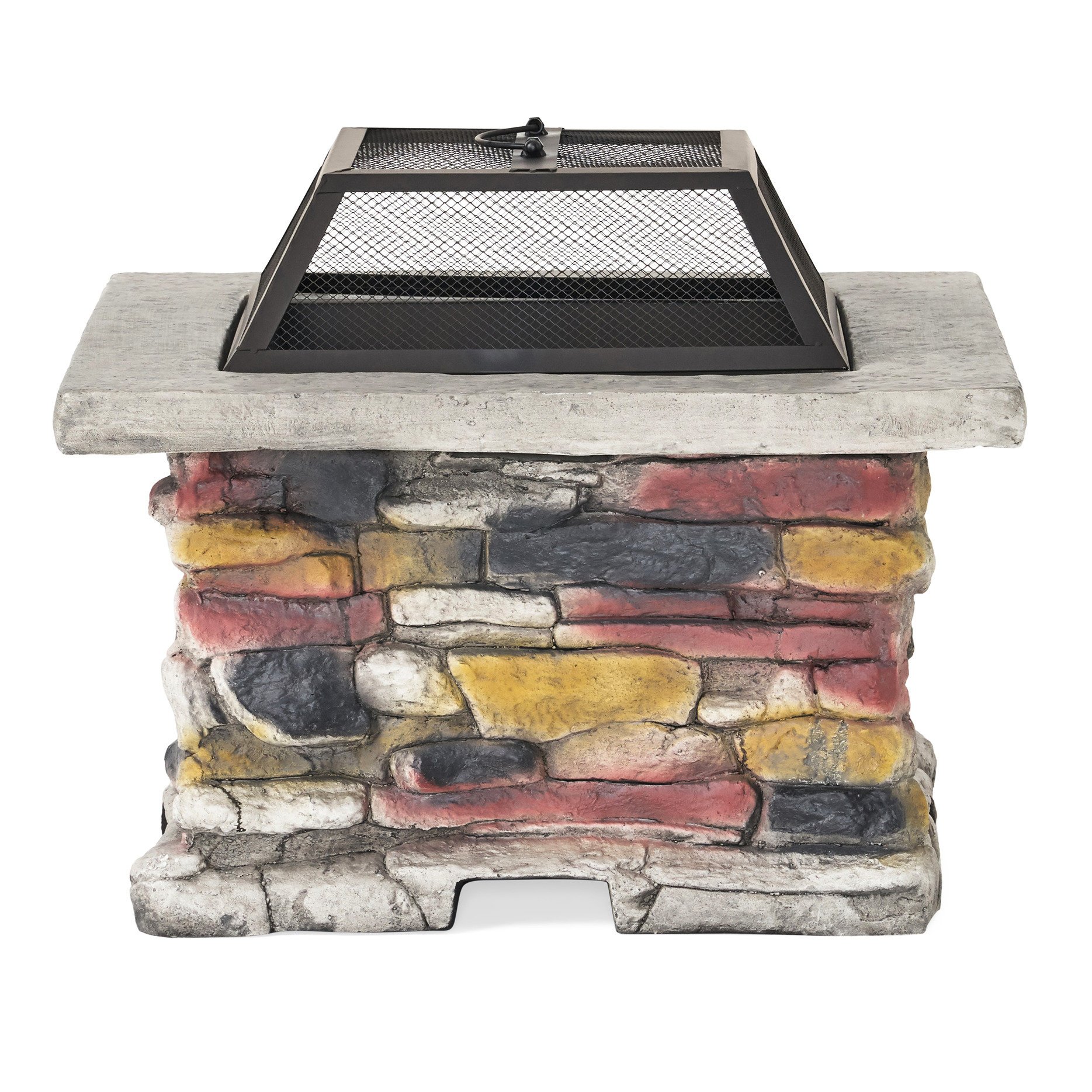 Loon Peak® 28" Concrete Wood Burning Fire Pit Table In Stone Gray. Up ...