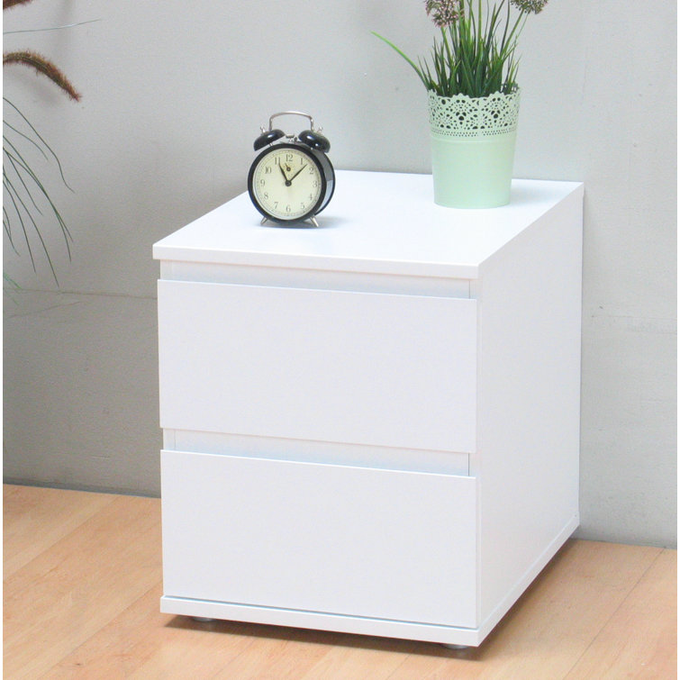 17 Stories Chaim 2 Drawer Bedside Table | Wayfair.co.uk