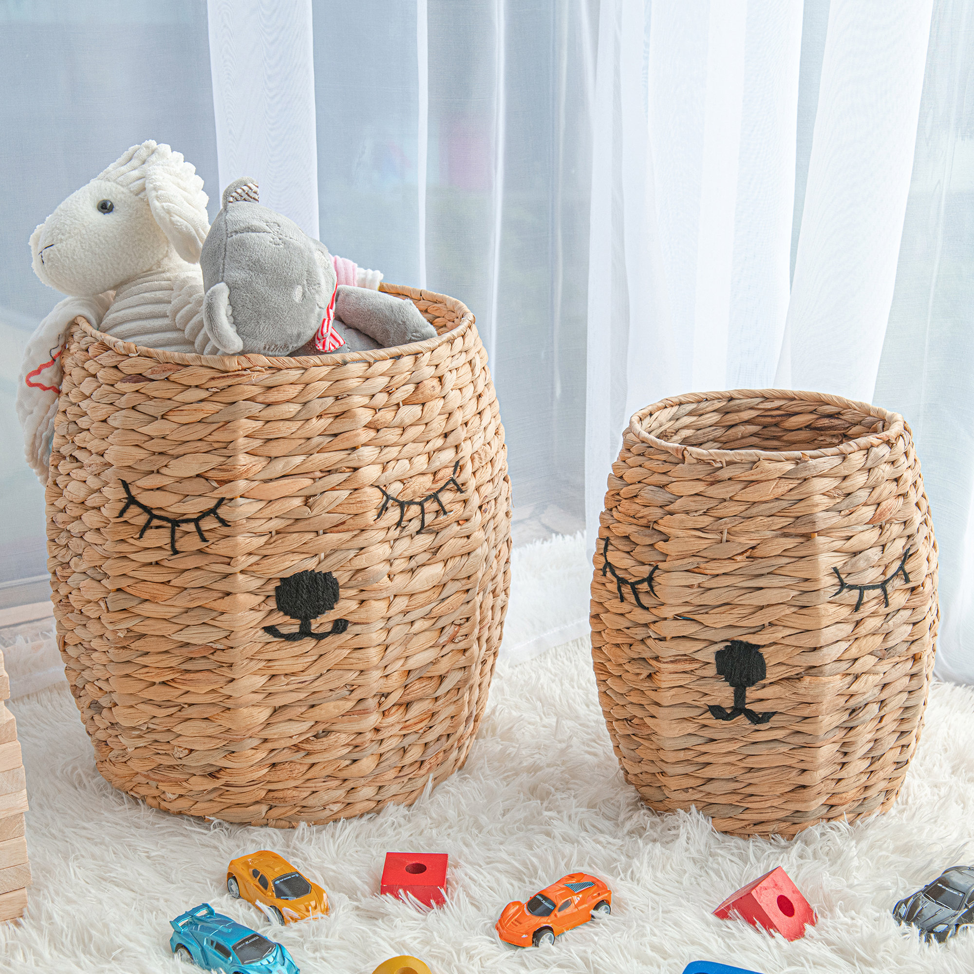 Baum Set Of Two Round Bear Baskets | Wayfair