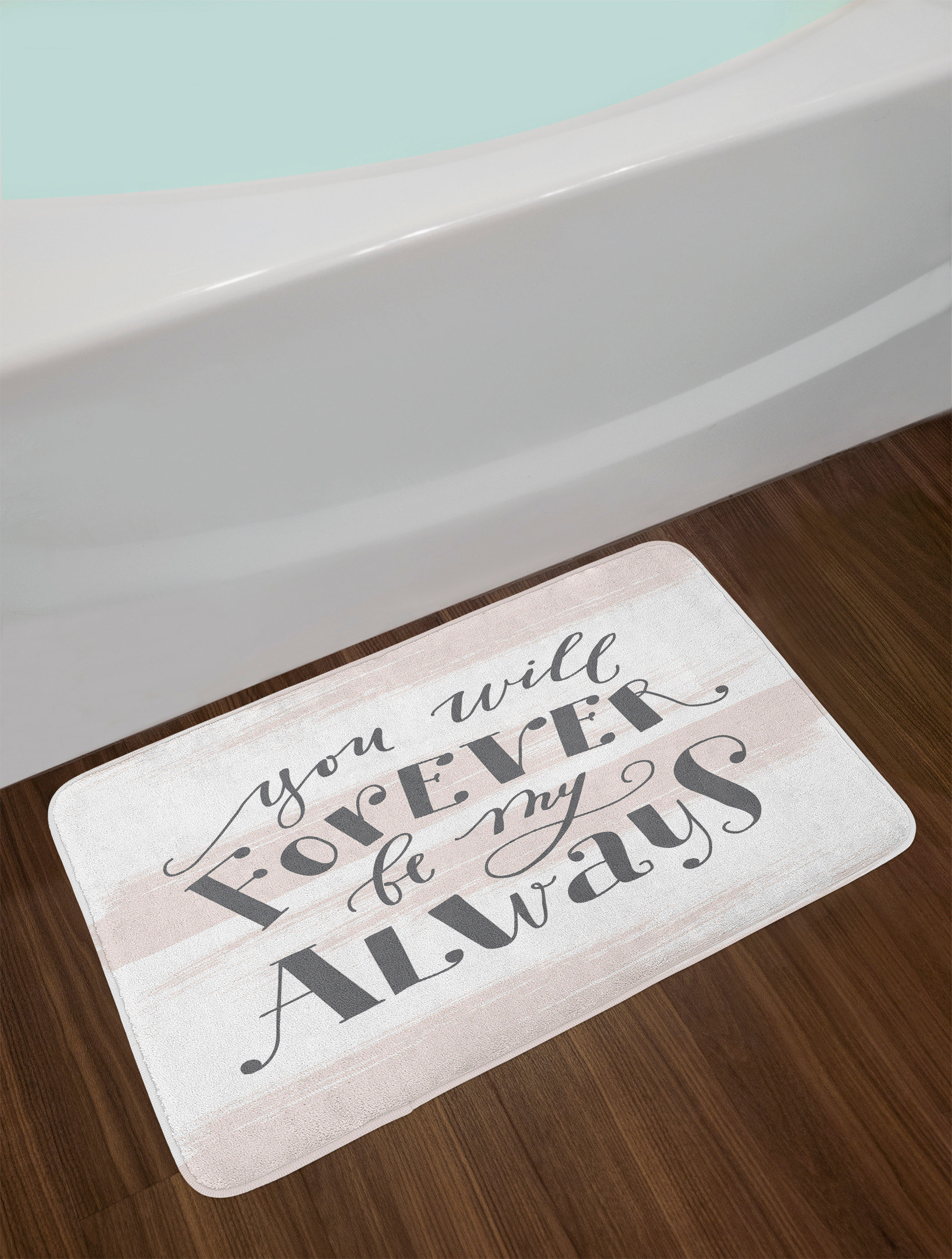 East Urban Home Saying Plush Bath Mat, Love Inspiration Strokes, 30.2 ...