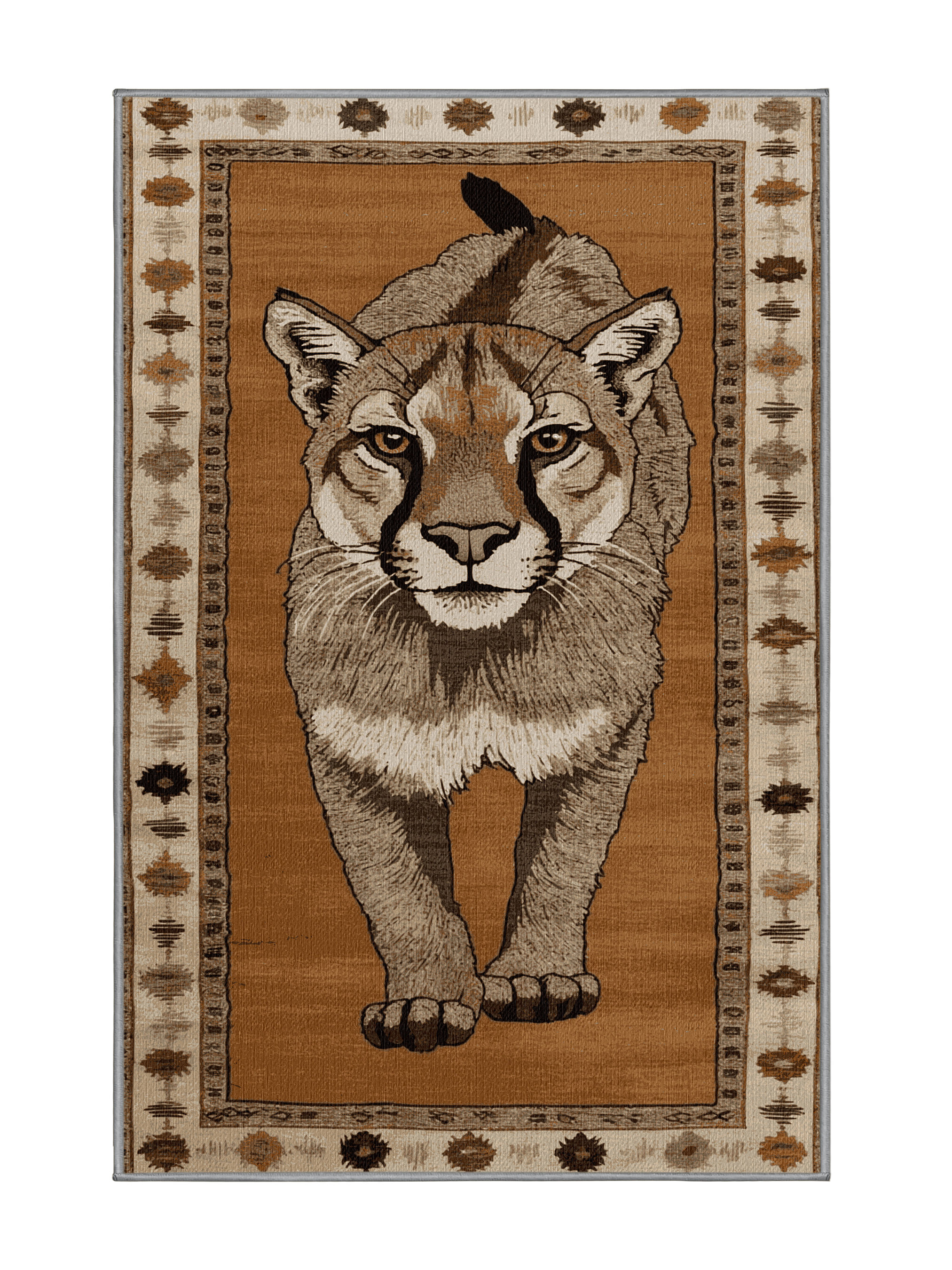 Union Rustic Washable Patagonian Puma Big Cats Area Rug | Wayfair