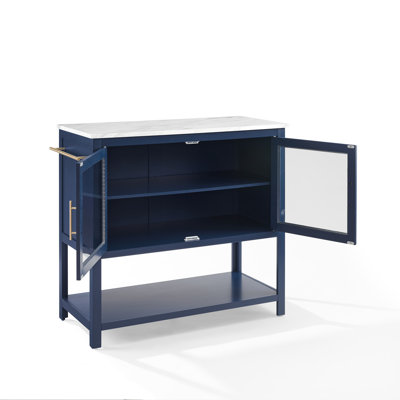 Lark Manor Alexander-Jay Marble Kitchen Island & Reviews | Wayfair