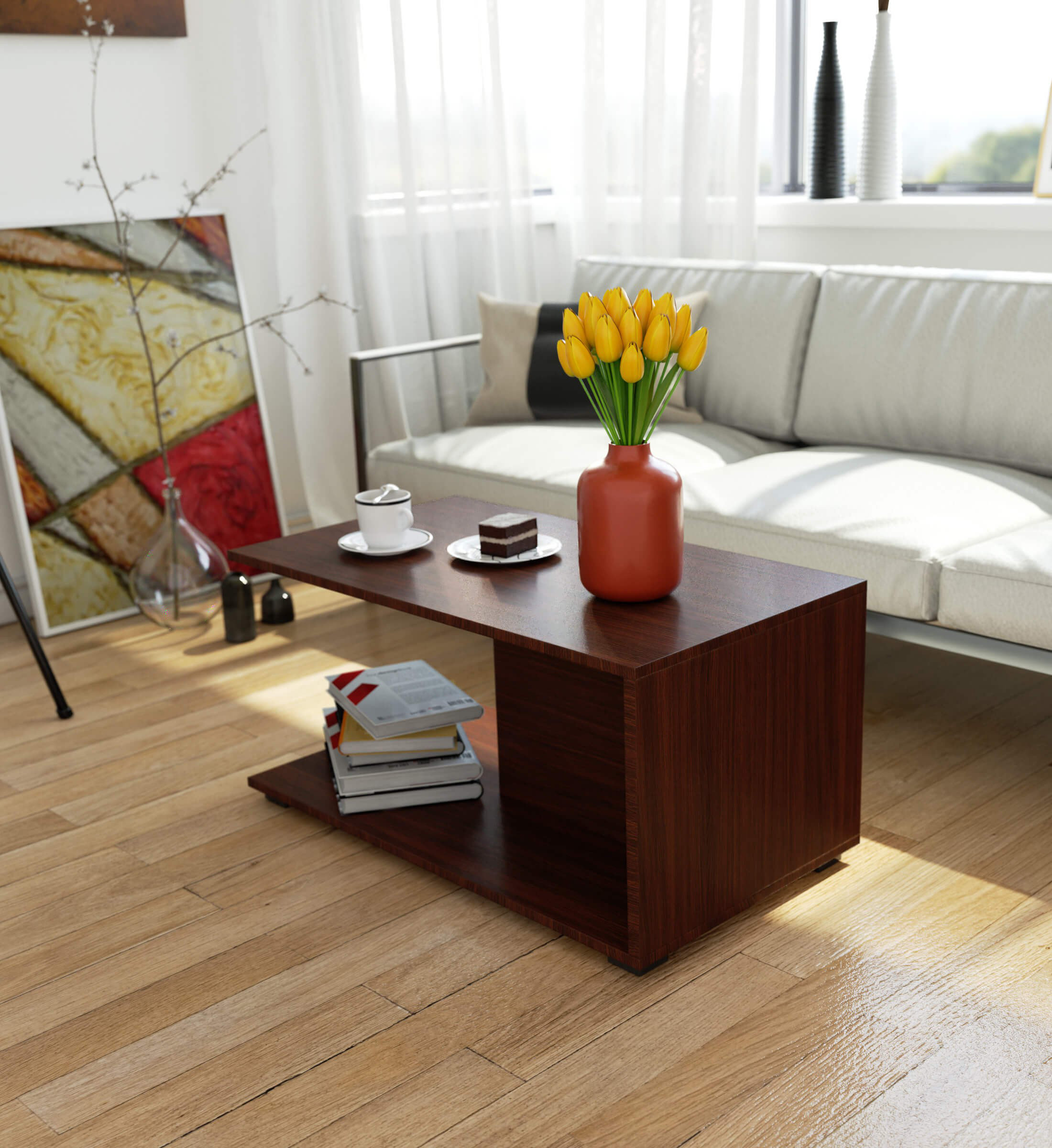 17 Stories Margo coffee table in wenge colors | Wayfair.co.uk
