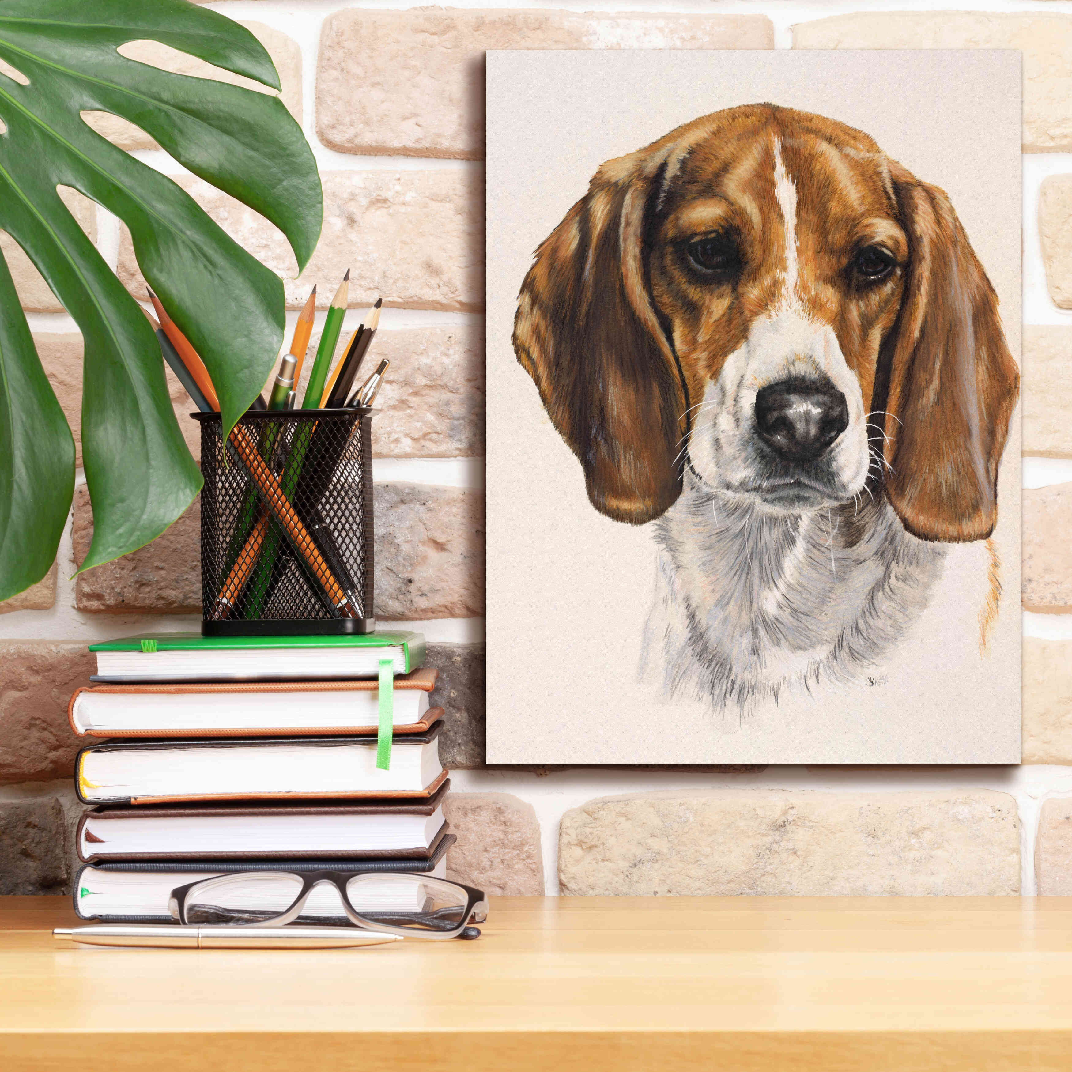 Red Barrel Studio® Beagle by Barbara Keith - Wrapped Canvas Print | Wayfair
