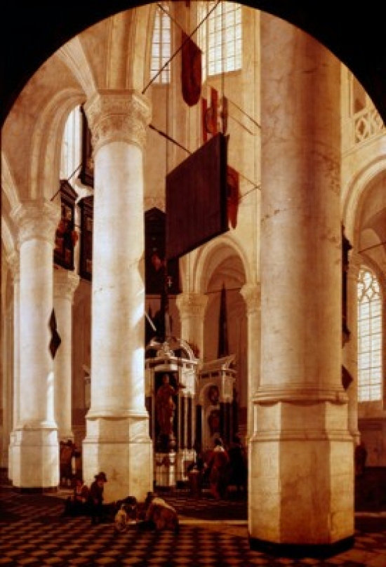 Latitude Run® Interior Of The New Church At Delft By Gerard Houckgeest ...