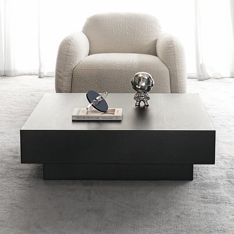 Ebern Designs Cristyle Wood living room table, Square coffee table ...