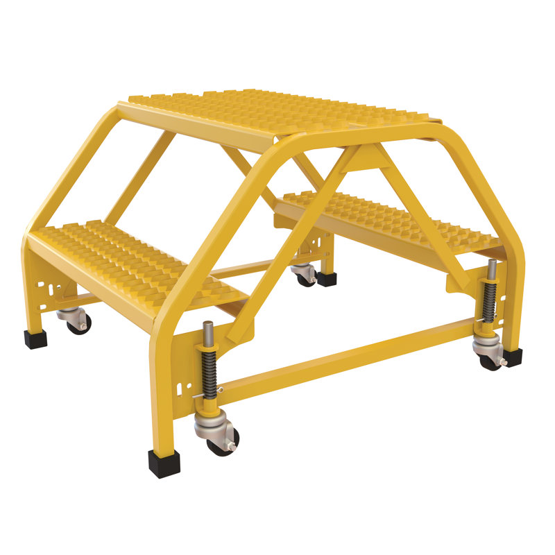 WFX Utility™ Arambula 3 - Step Steel Rolling Step Stool | Wayfair