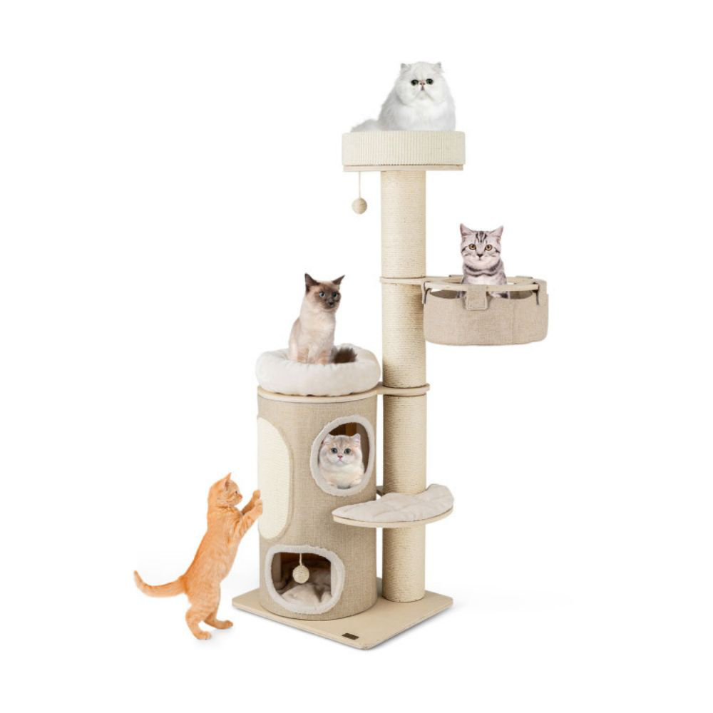 Tucker Murphy Pet™ 61 Inches Cat Tree For Indoor Cats With 2-Stoery ...