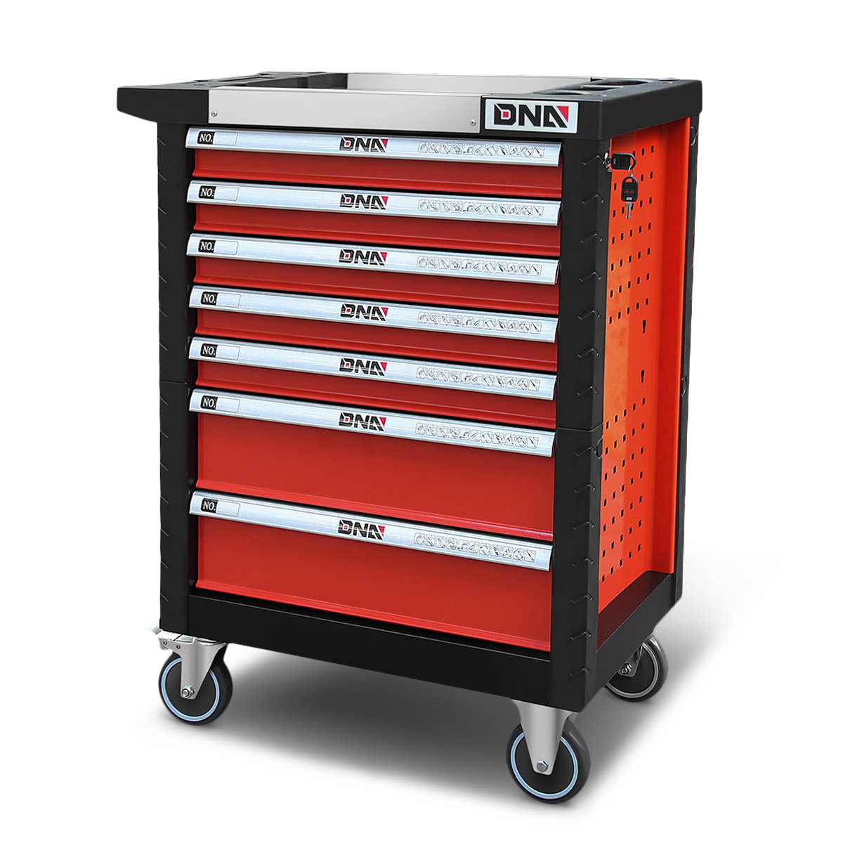 DNA Motoring 30" W X 39" H X 18" D 7-Drawer Tool Cart Cabinet W ...