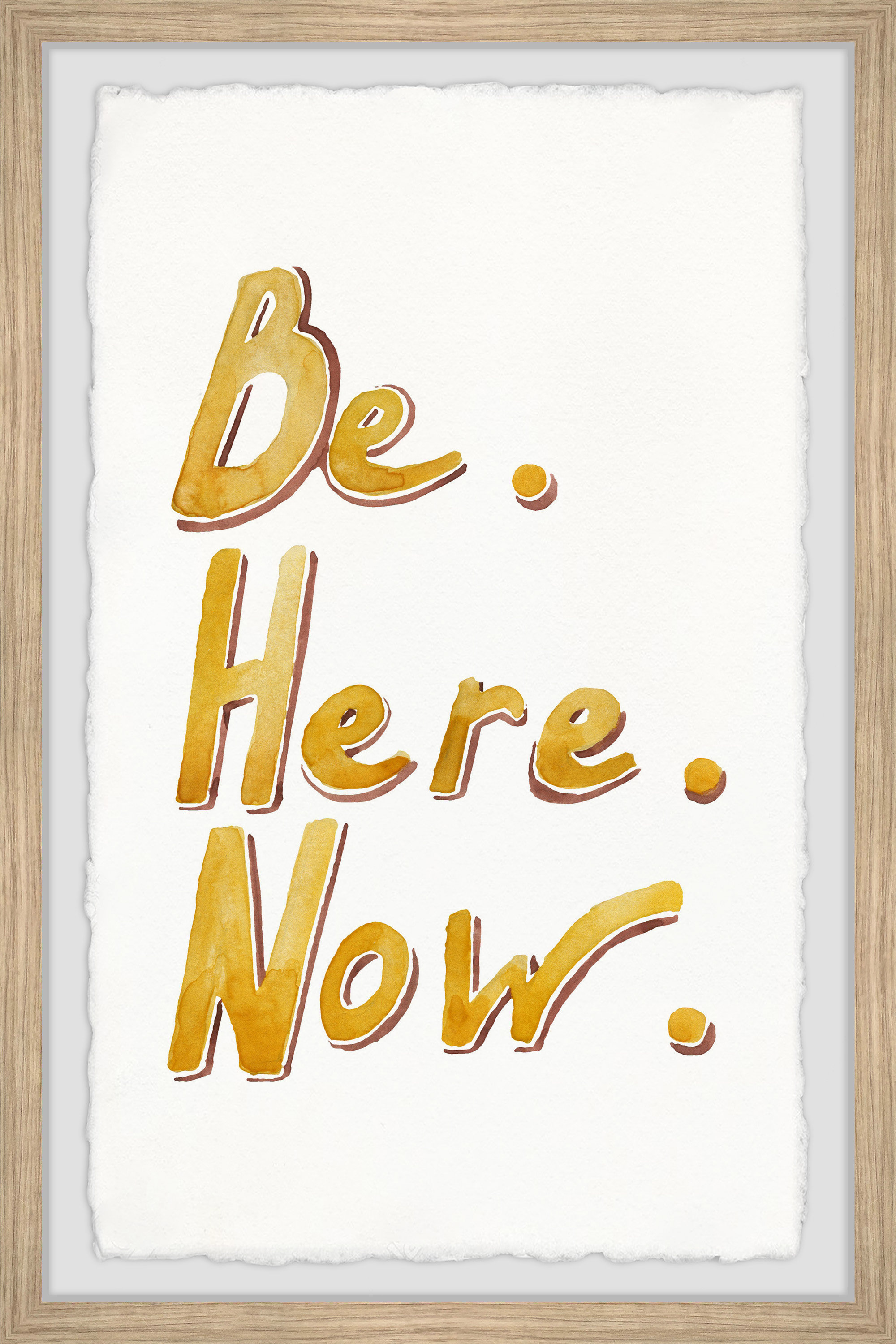 Wrought Studio Be Here Now II - Picture Frame Textual Art Print on ...