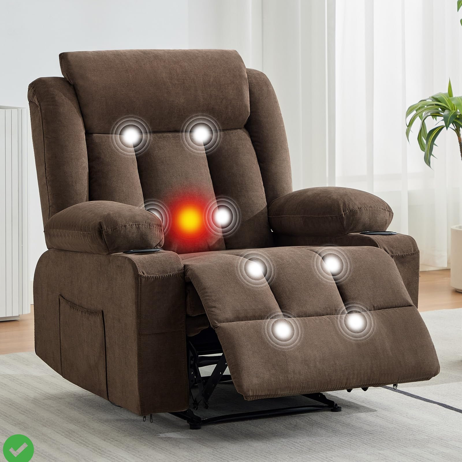 Ebern Designs Fauteuil inclinable surdimensionné, fauteuil inclinable ...