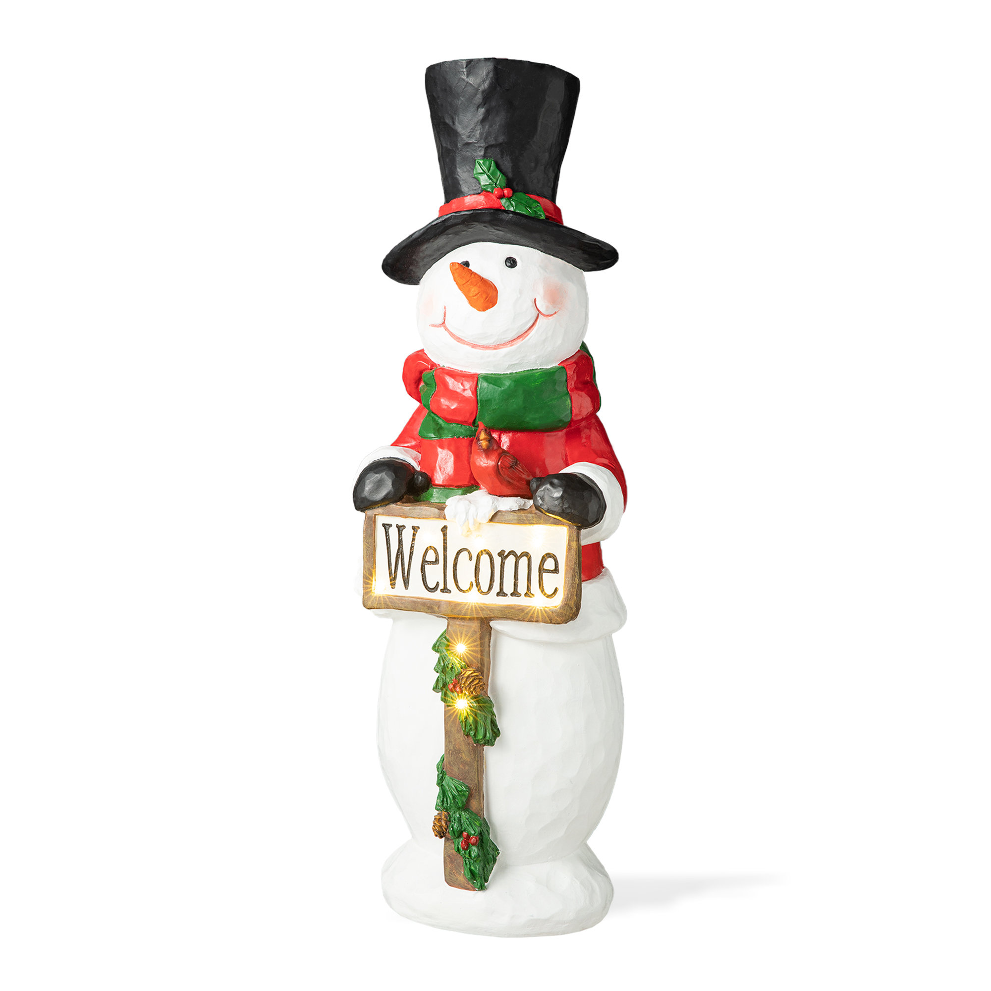 The Holiday Aisle® 29.25"H Christmas Resin Snowman Porch Décor Includes ...