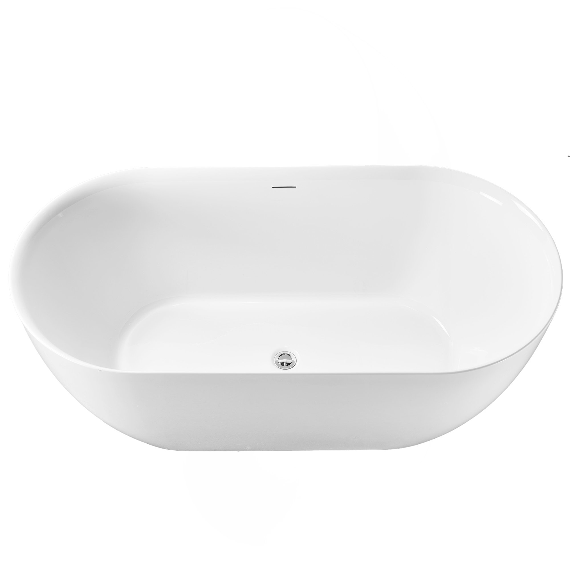 Alxfarton 63'' Acrylic Freestanding Bathtub, Contemporary Stand Alone ...