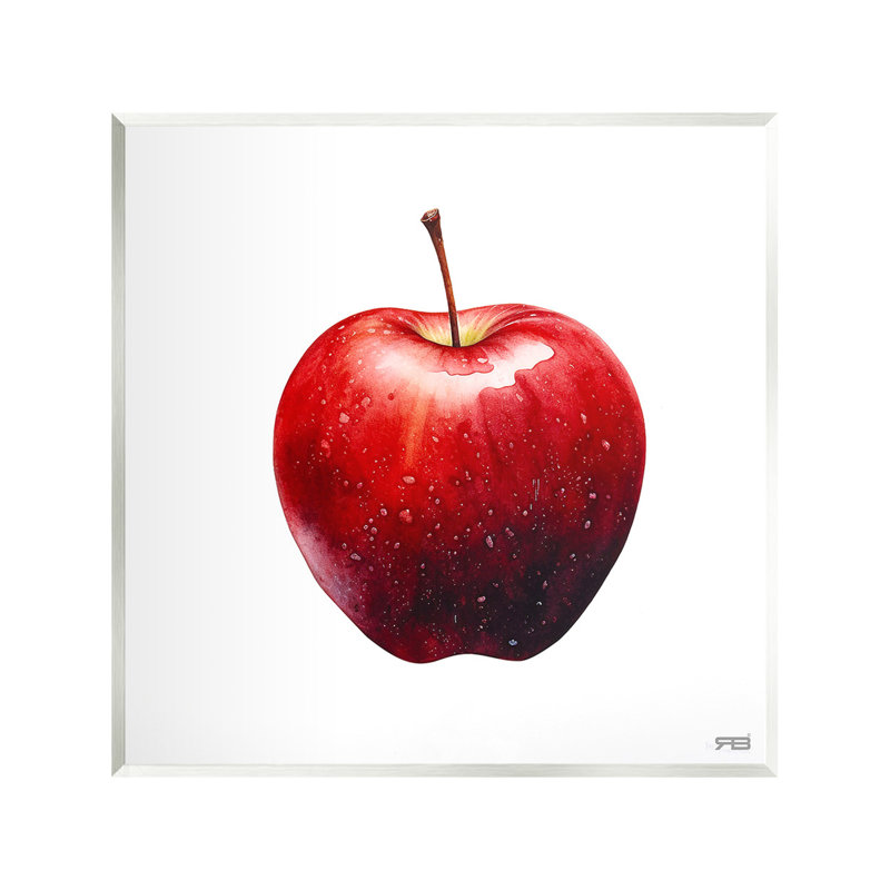 Stupell Industries Bold Red Apple Wall Plaque Art by RB | Wayfair