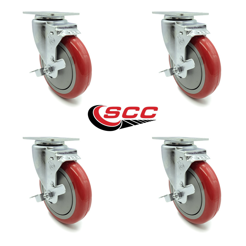 Service Caster Cambro Dish Caddies Utility Truck Caster with Brake ...