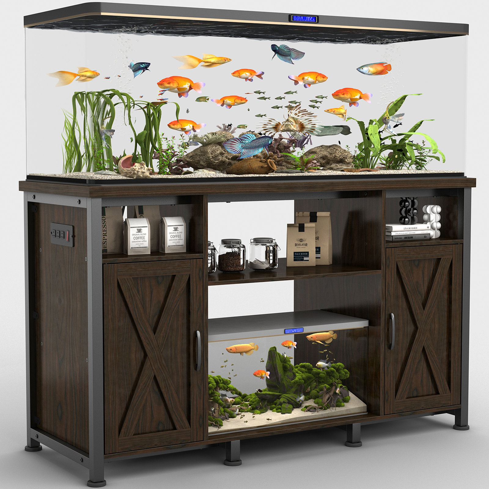Tucker Murphy Pet™ Earlena 50-75 Gallon Fish Tank Stand with Power ...