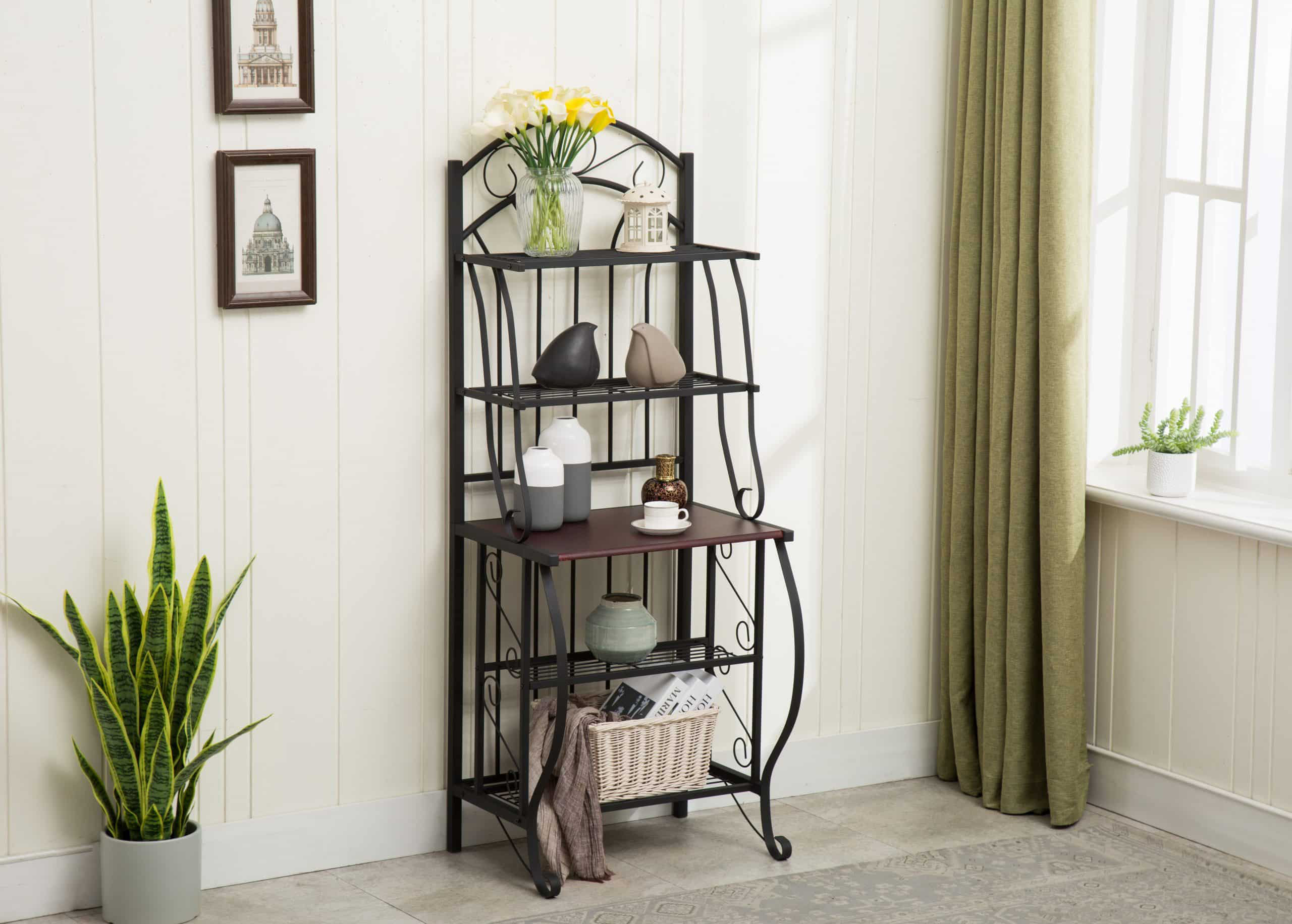 Lark Manor™ Jami 25" Steel Standard Baker's Rack with Microwave ...