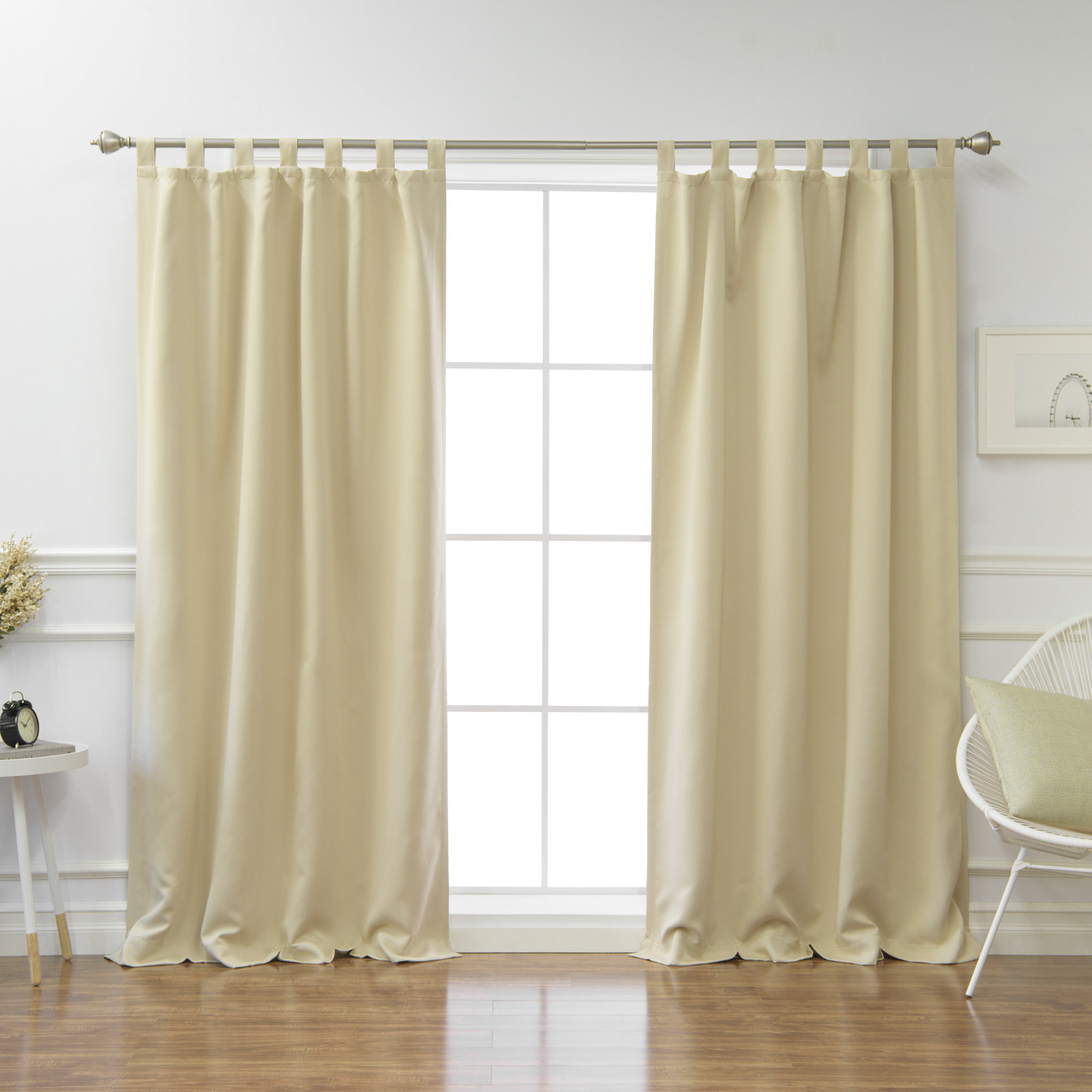 Alcott Hill® Bennett Basic Insulated Solid Blackout Thermal Tab Top ...