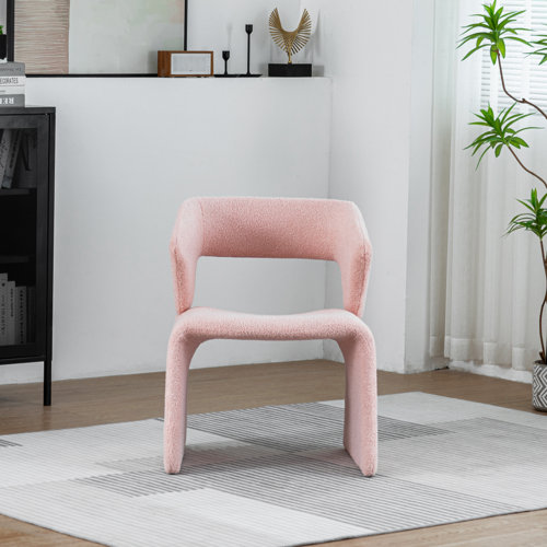 Latitude Run® Kenidee Modern Sherpa Accent Chair, Teddy Upholstered Arm ...