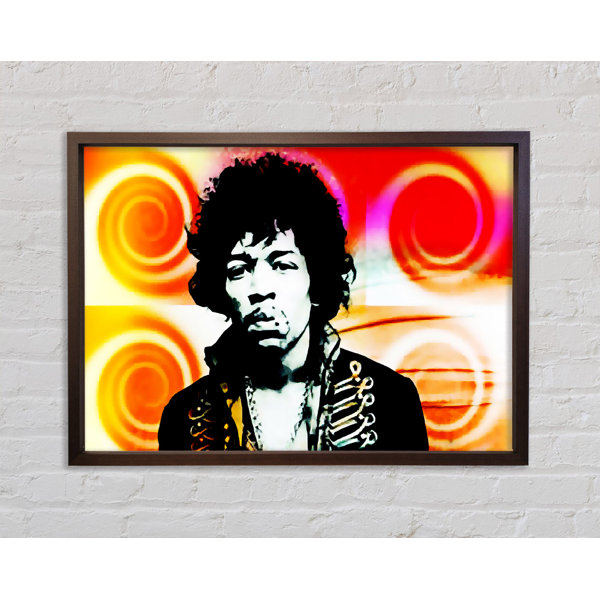 Bright Star Jimi Hendrix Swirls - Single Picture Frame Art Prints on ...