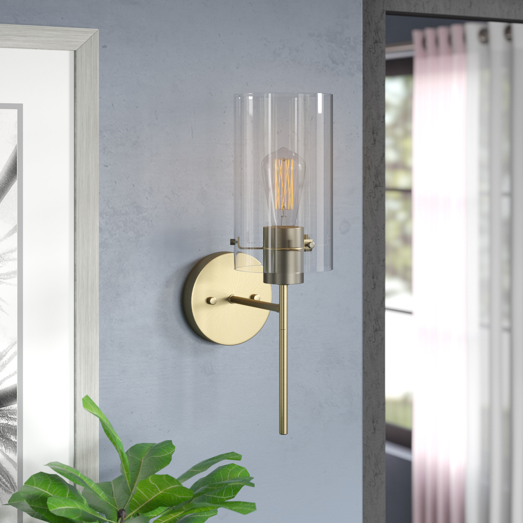 Brayden Studio Garcia 1 - Light Dimmable Armed Sconce & Reviews ...