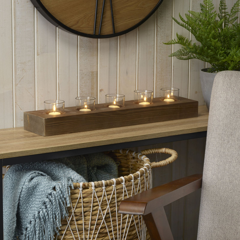 Mikasa 23 in. Farmhouse Beam Linear Candle Holder | Wayfair