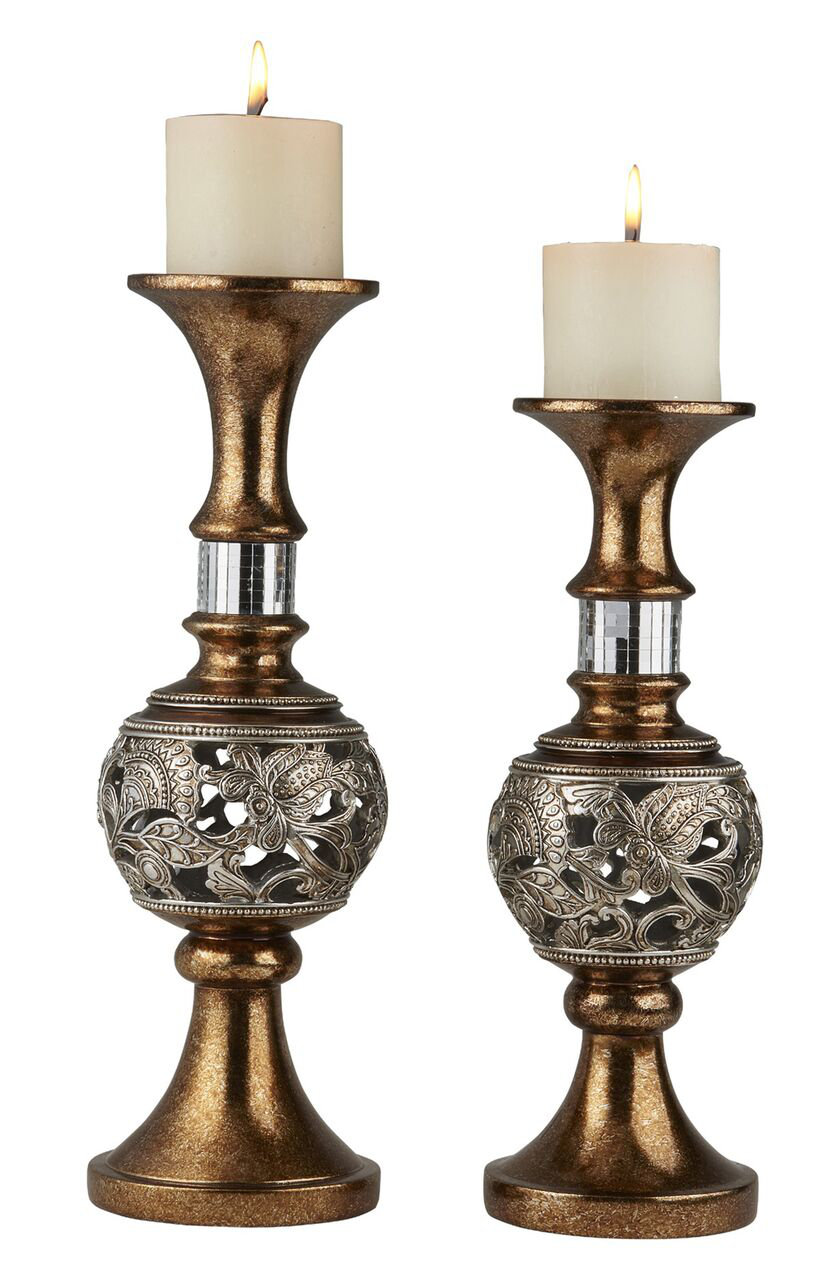 Astoria Grand 2 Piece Transitional Plastic Candlestick Set | Wayfair
