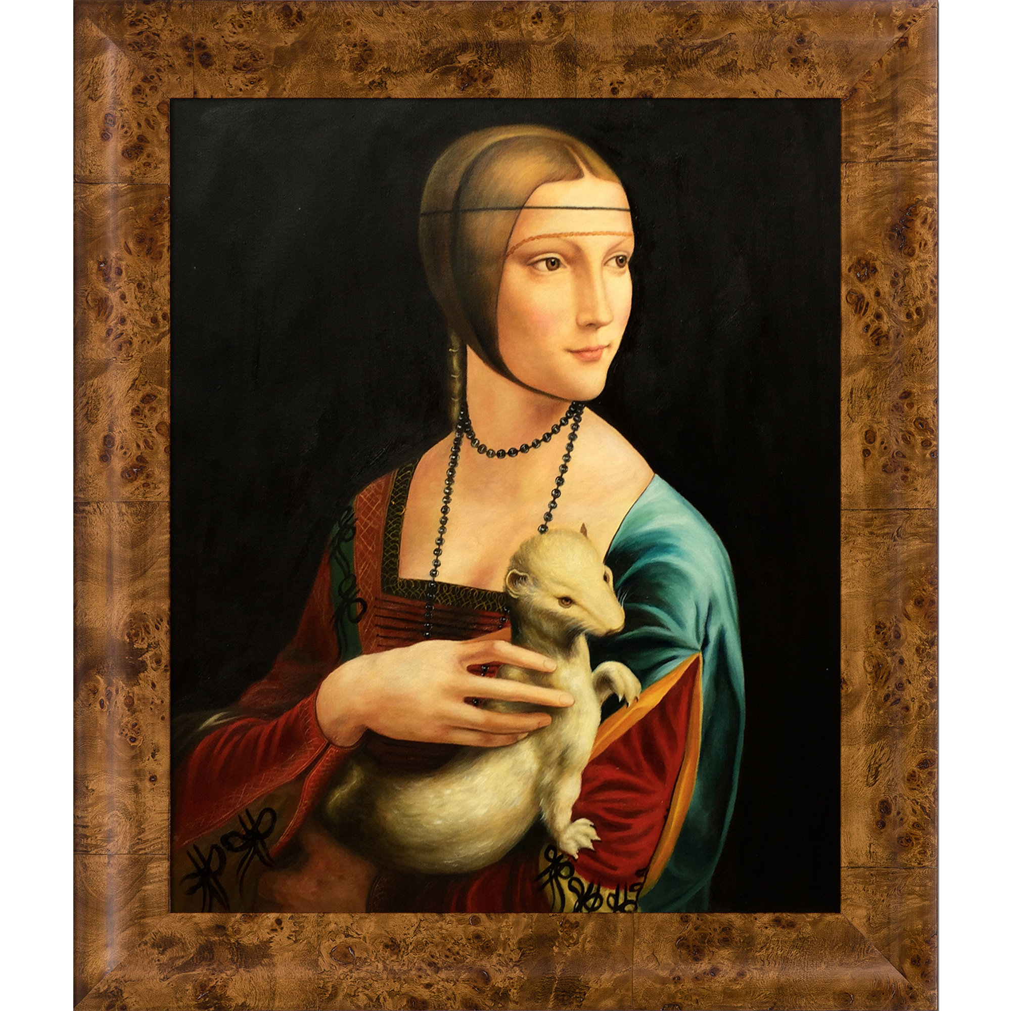 Vault W Artwork Lady With An Ermine Framed On Canvas by Leonardo Da ...