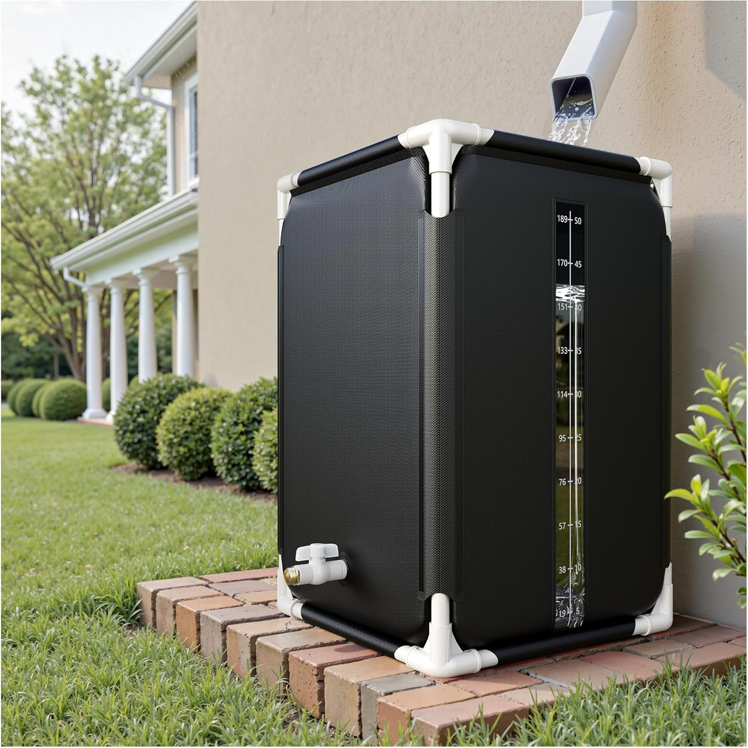 7 Star Marketplace US 50 Gallon Collapsible Rain Barrel, Portable Water ...