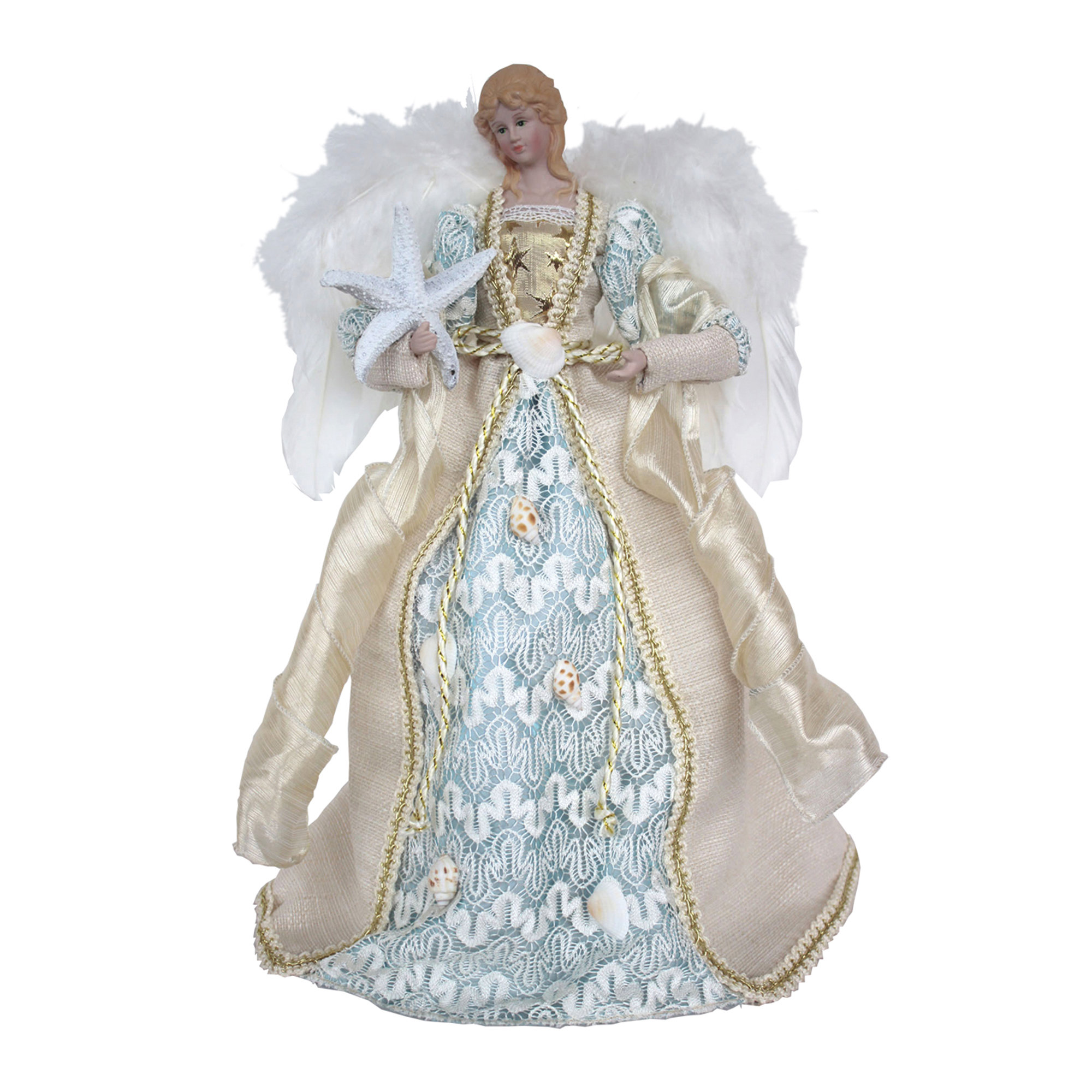 The Holiday Aisle® Coastal Angel Cone Tree Topper & Reviews - Wayfair ...