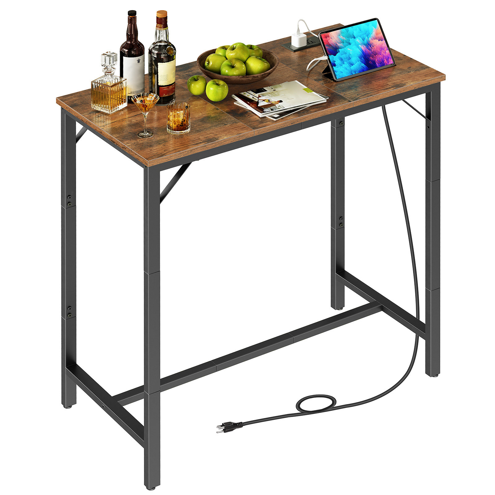 17 Stories Bar Table with Charging Station & Reviews | Wayfair