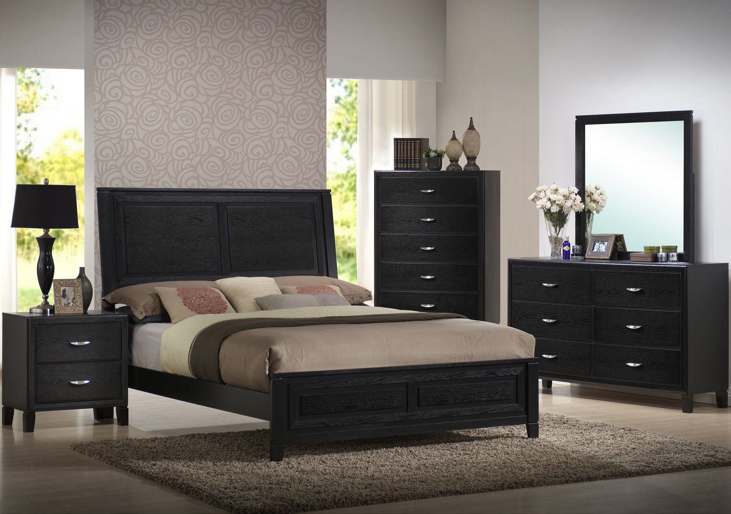 Wholesale Interiors Baxton Studio Standard 5 Piece Bedroom Set | Wayfair